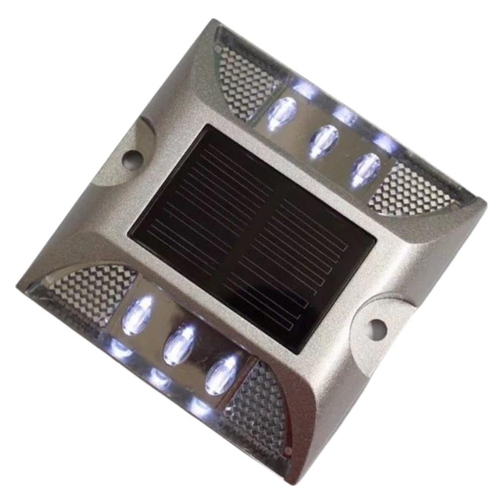 Square Aluminum LED Flashing Blinking And Off Reflector NEW US Solar ...
