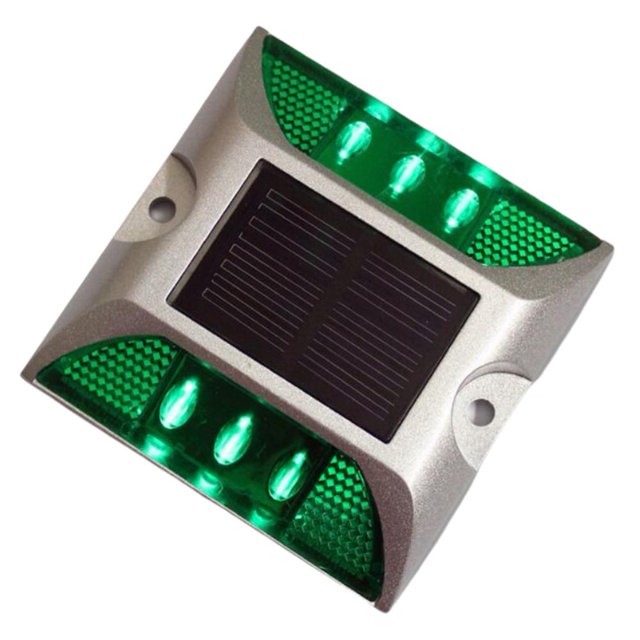 Square Aluminum LED Flashing Blinking And Off Reflector Solar Outdoor ...