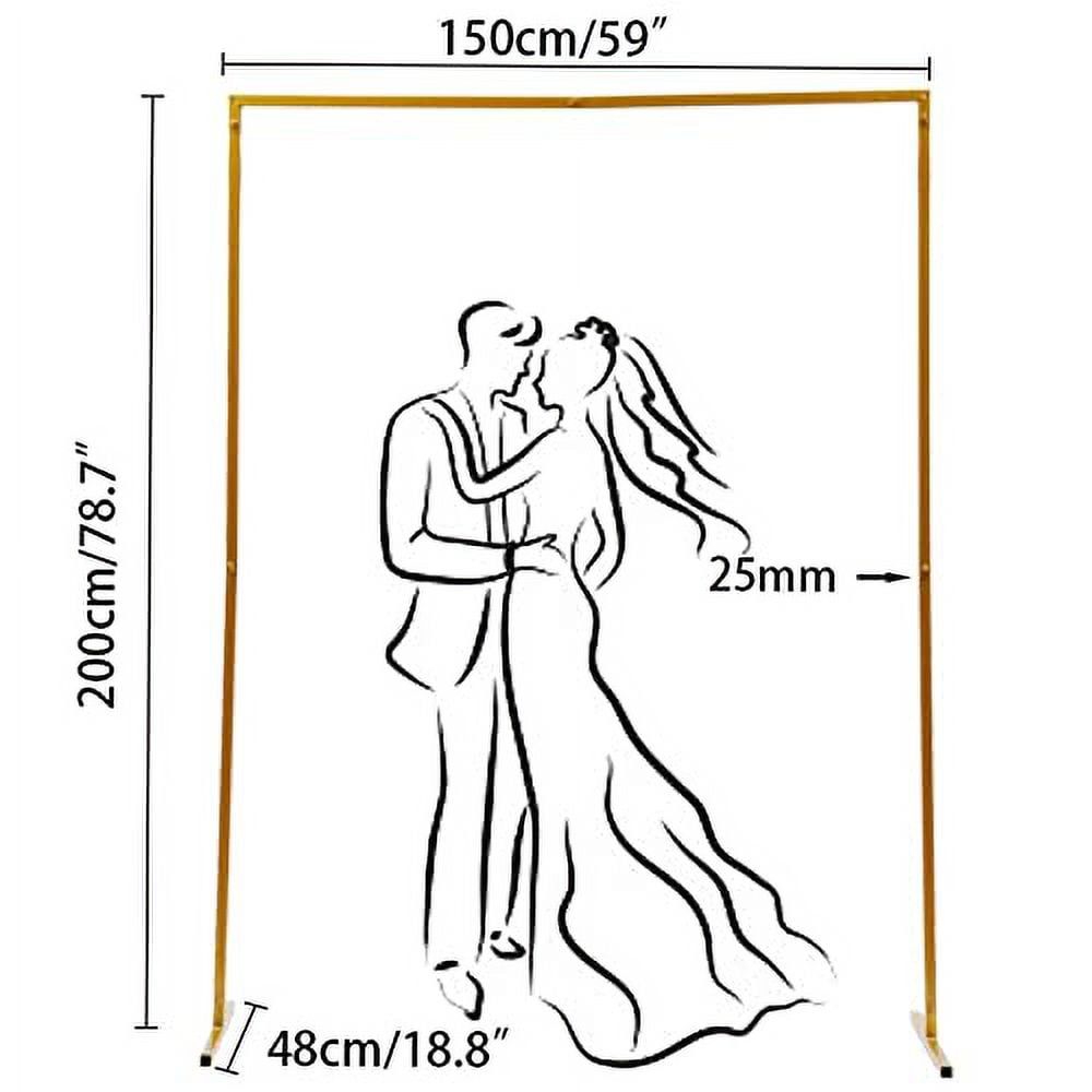 Square Arch Frame, 6.56X4.92FT Square Metal Wedding Arch for Decoration ...