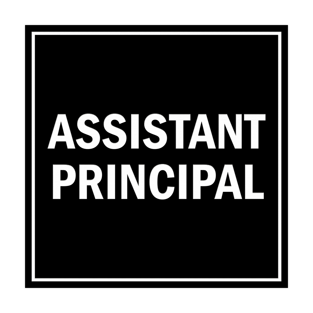Square Assistant Principal Sign (Black) - Large - Walmart.com