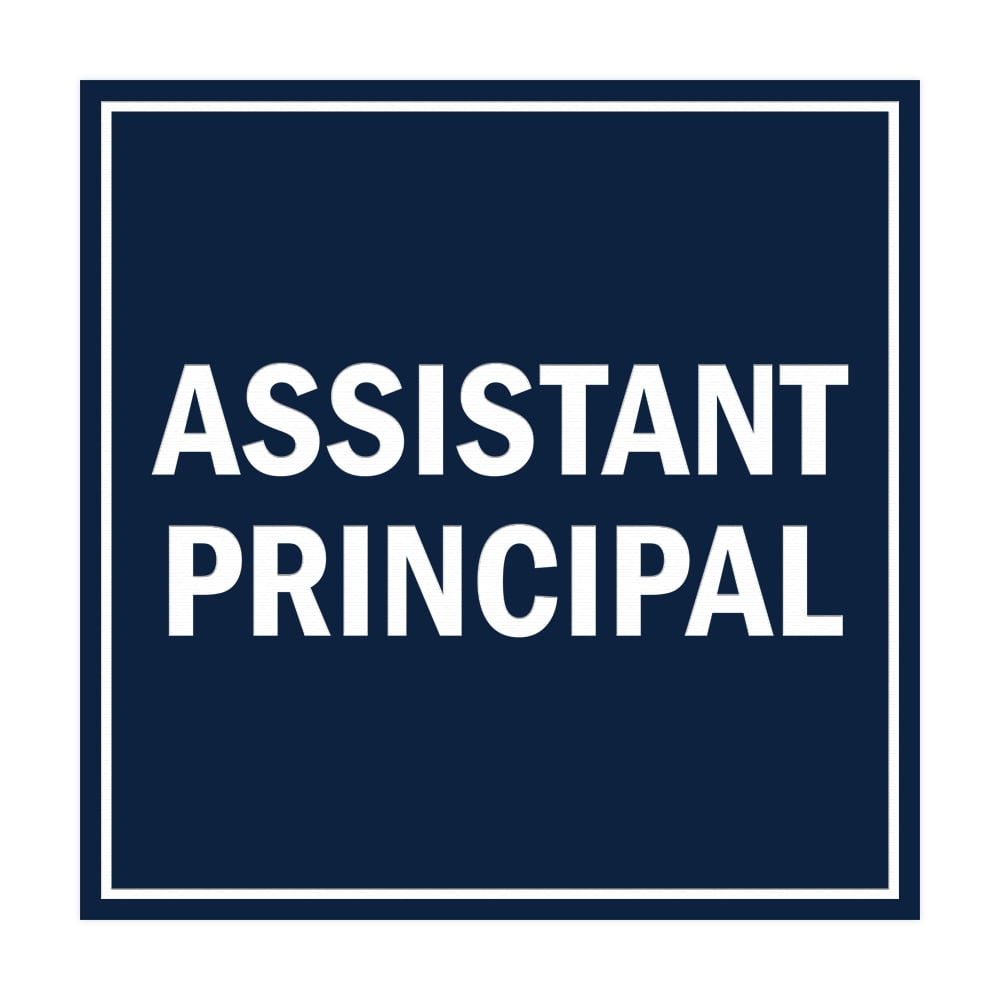Square Assistant Principal Sign (Navy Blue / White) - Large - Walmart.com