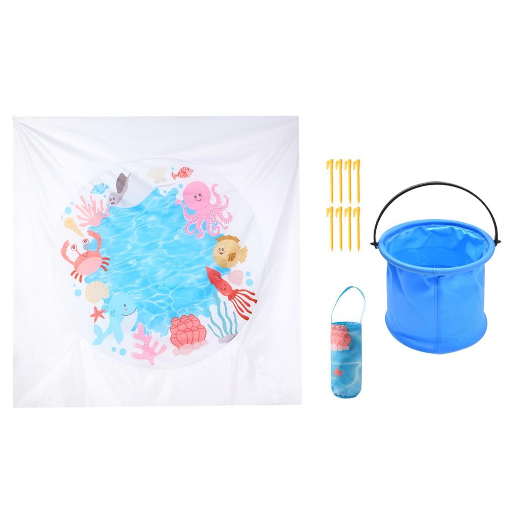 Square Baby Beach Pool,2 in 1 Kiddie Pool and Beach Blanket,78 X 78Ft ...