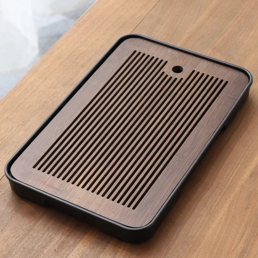 Square Bamboo Tea Trays with Drainage Elegant Kung Fu Tea Tray Party ...