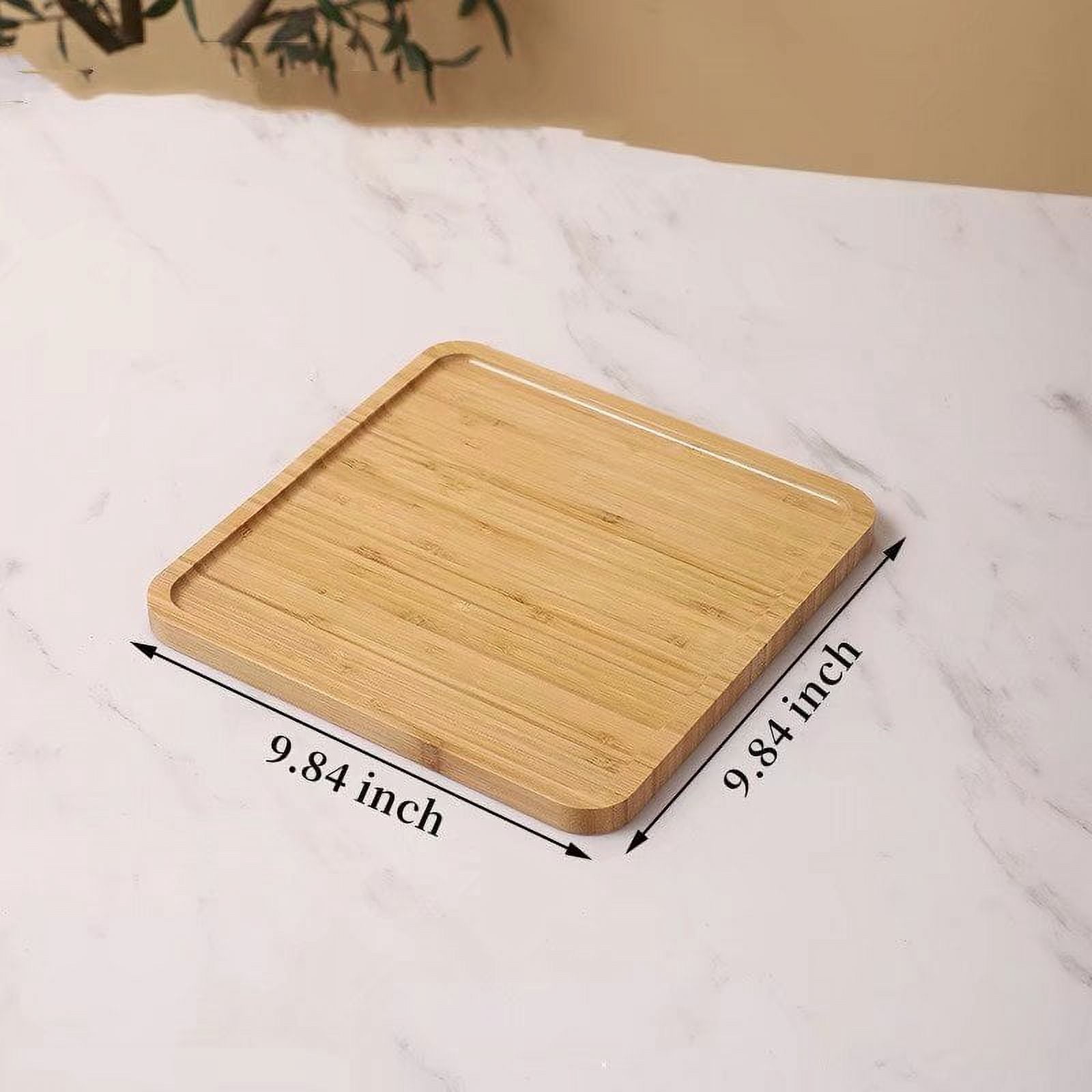 Square Bamboo Tray Portable Bed Tray for Breakfast Dinner, Eating Trays ...