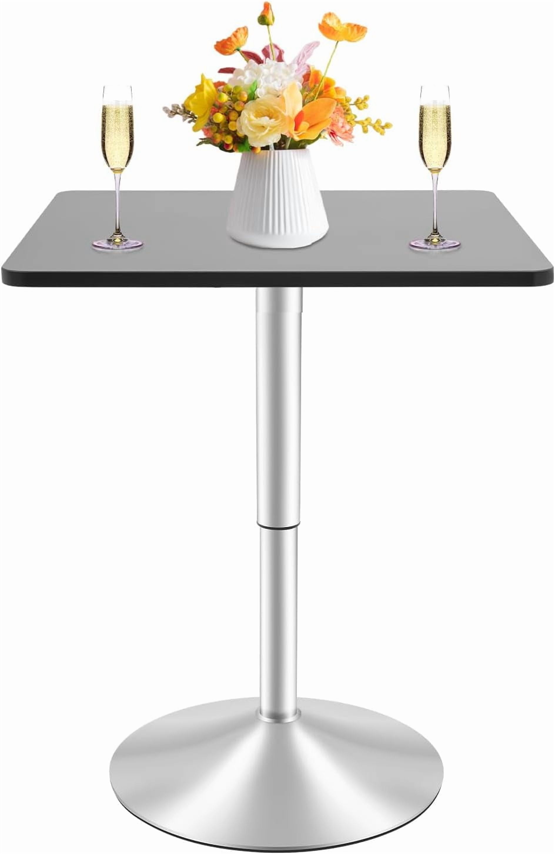 Square Bar Stool Pub Bar Table 360° Rotating Bar Cocktail Table with ...