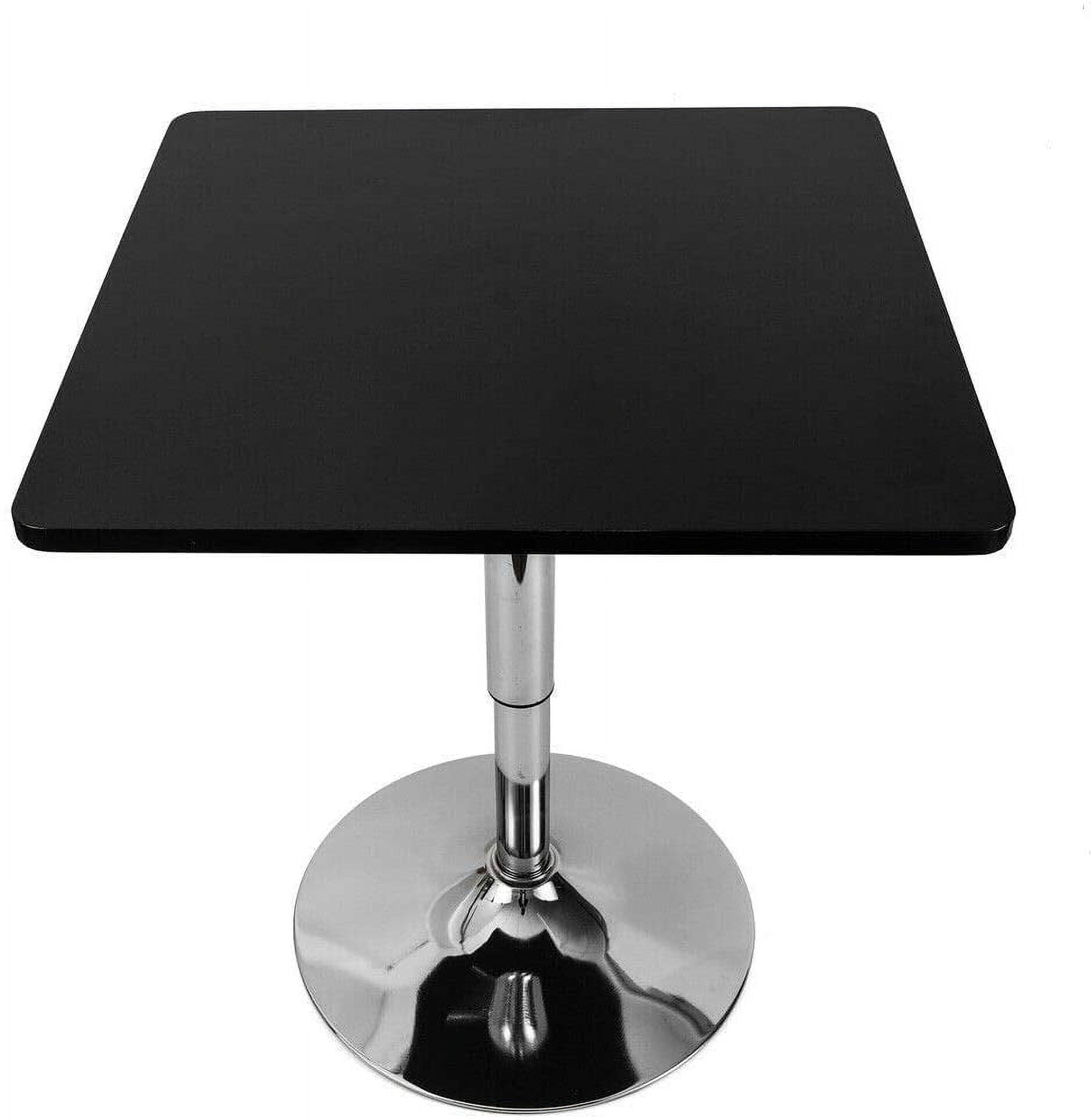 Square Bar Table, 27.6-35.4" Adjustable Height 360° Swivel Bar Tables ...
