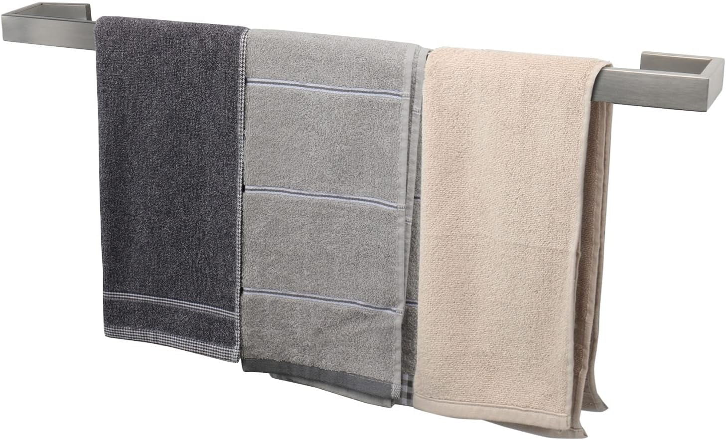 Square Base Thicken SUS304 Stainless Steel Bath Towel Rack, Heavy Duty ...