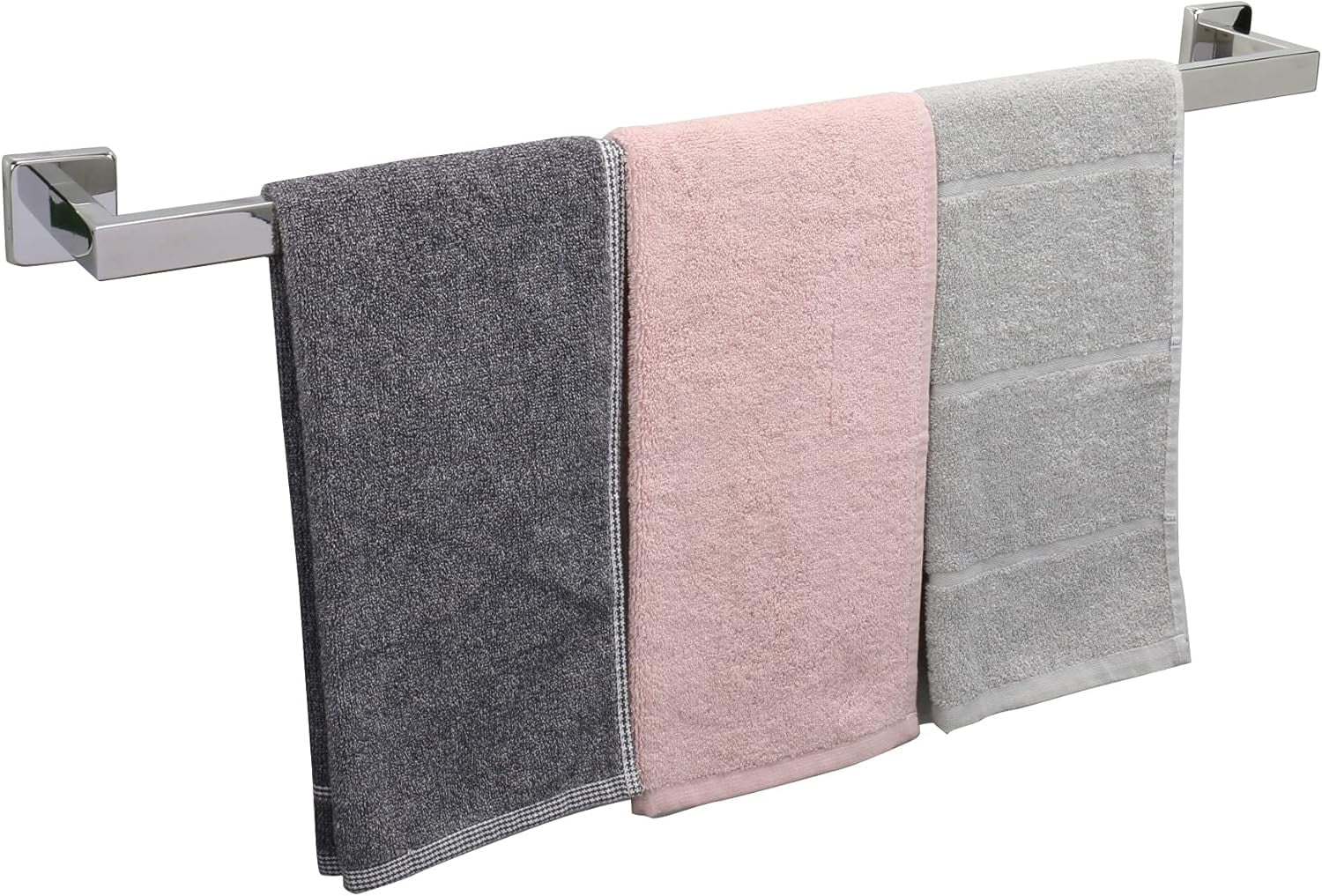 Square Base Thicken SUS304 Stainless Steel Towel Bar for Bathroom ...