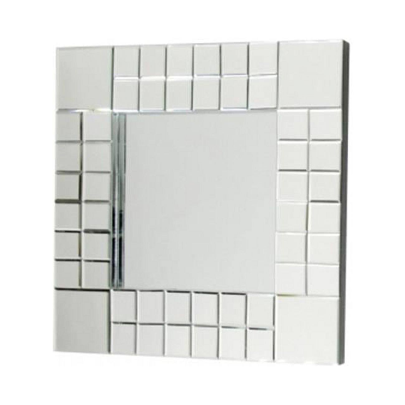 Square Beveled Mirror On Pine Wood Base - Mirror - Walmart.com