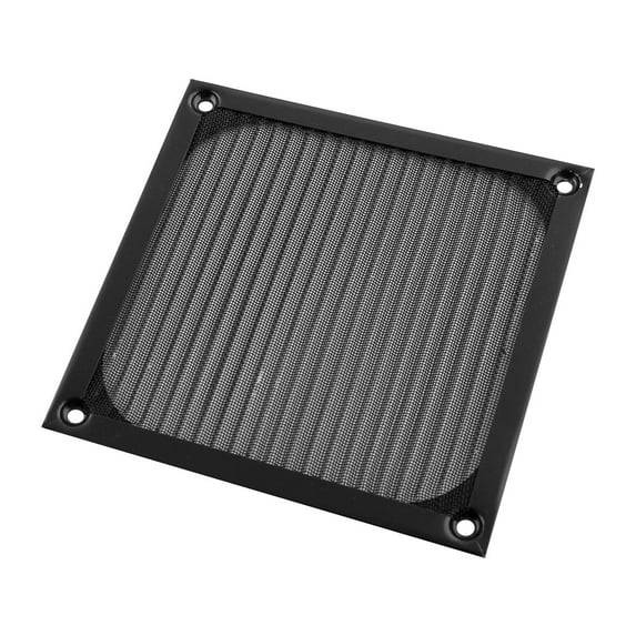 Square Black Aluminum Dustproof Mesh Filter for 120mm PC Cooler Fan ...