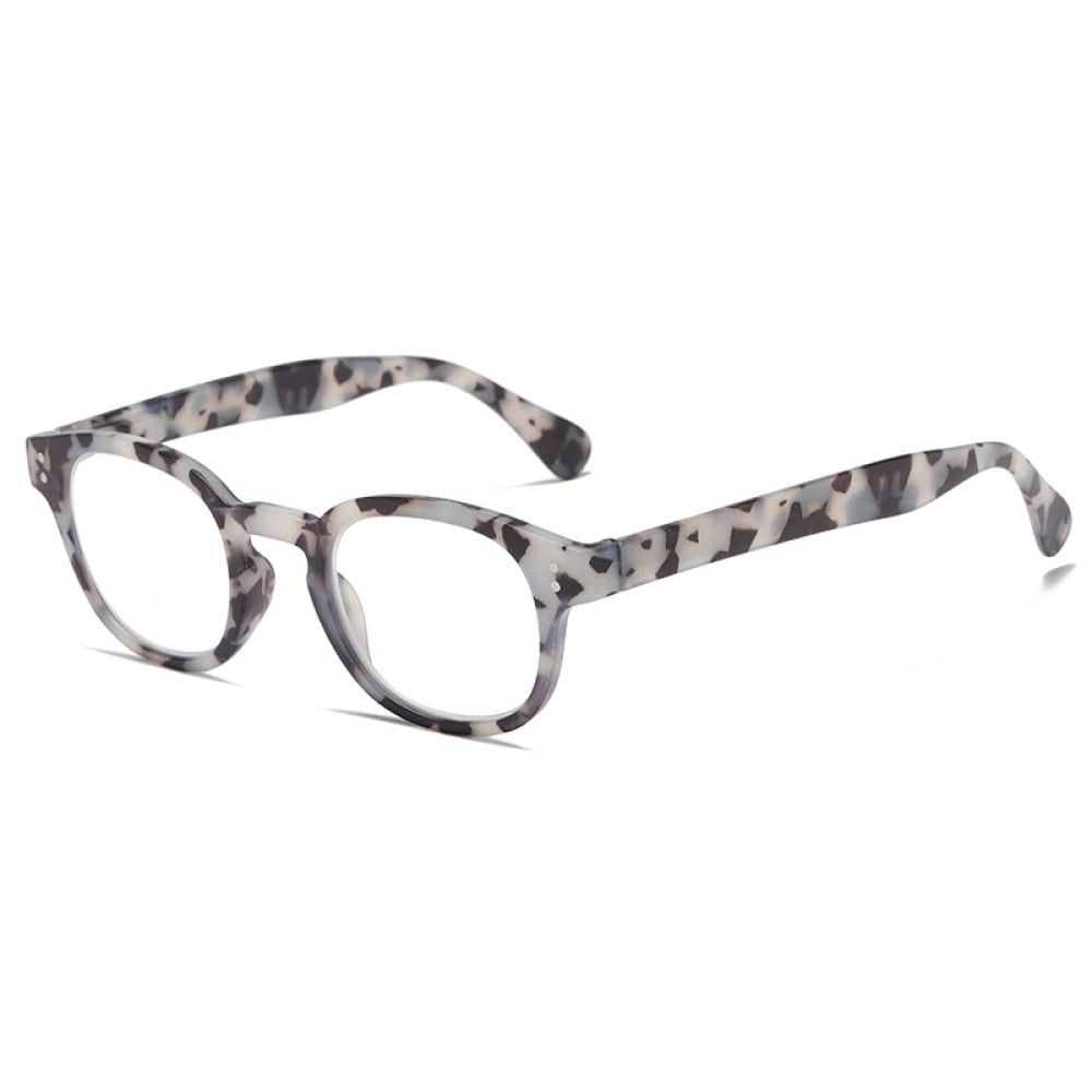 Square Blue Light Blocking Reading Glasses Trendy Classic Gray Tortoiseshell Spring Hinge