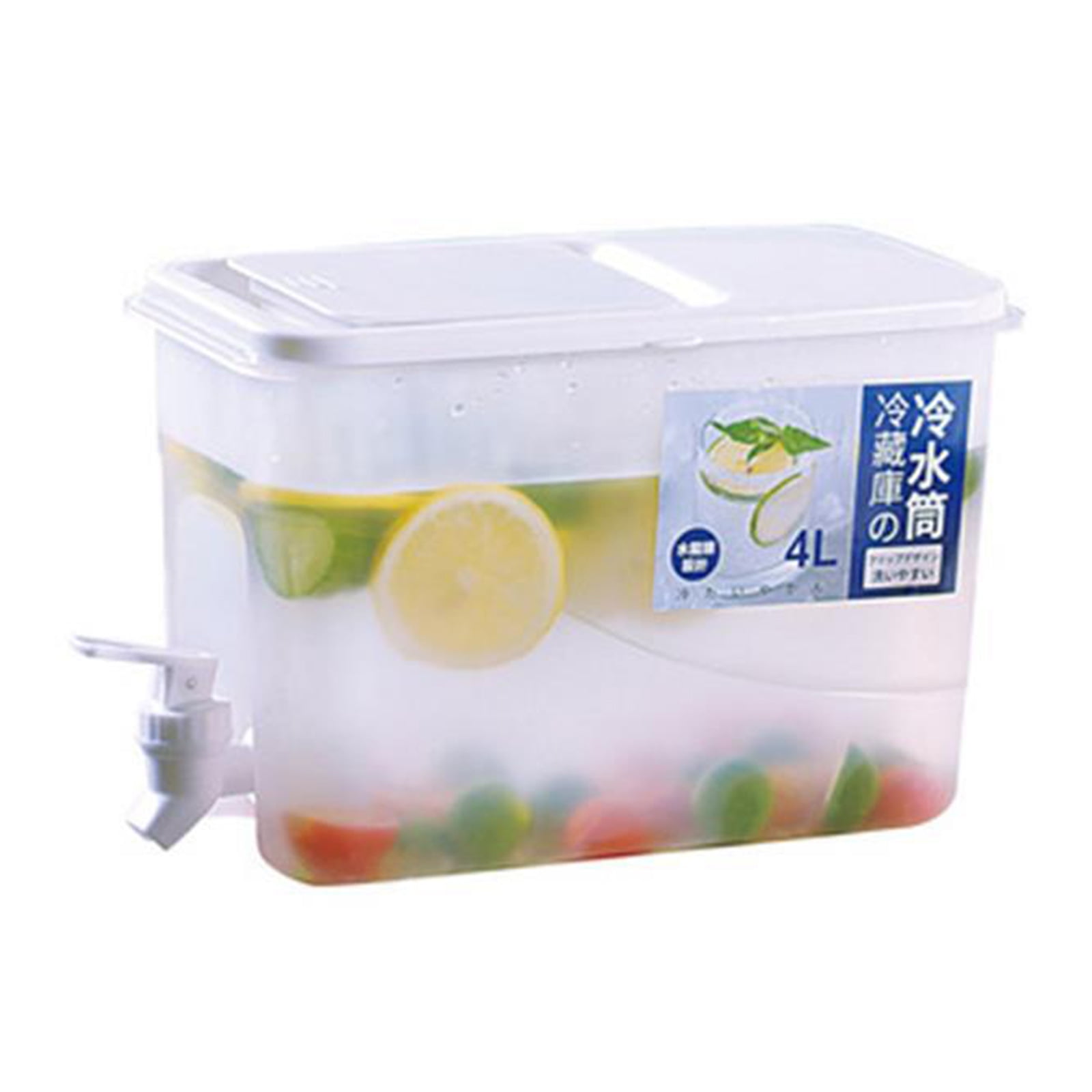 Square Bottle Cold Water Kettle Water Jug with Faucet Lemon Juice Jug ...
