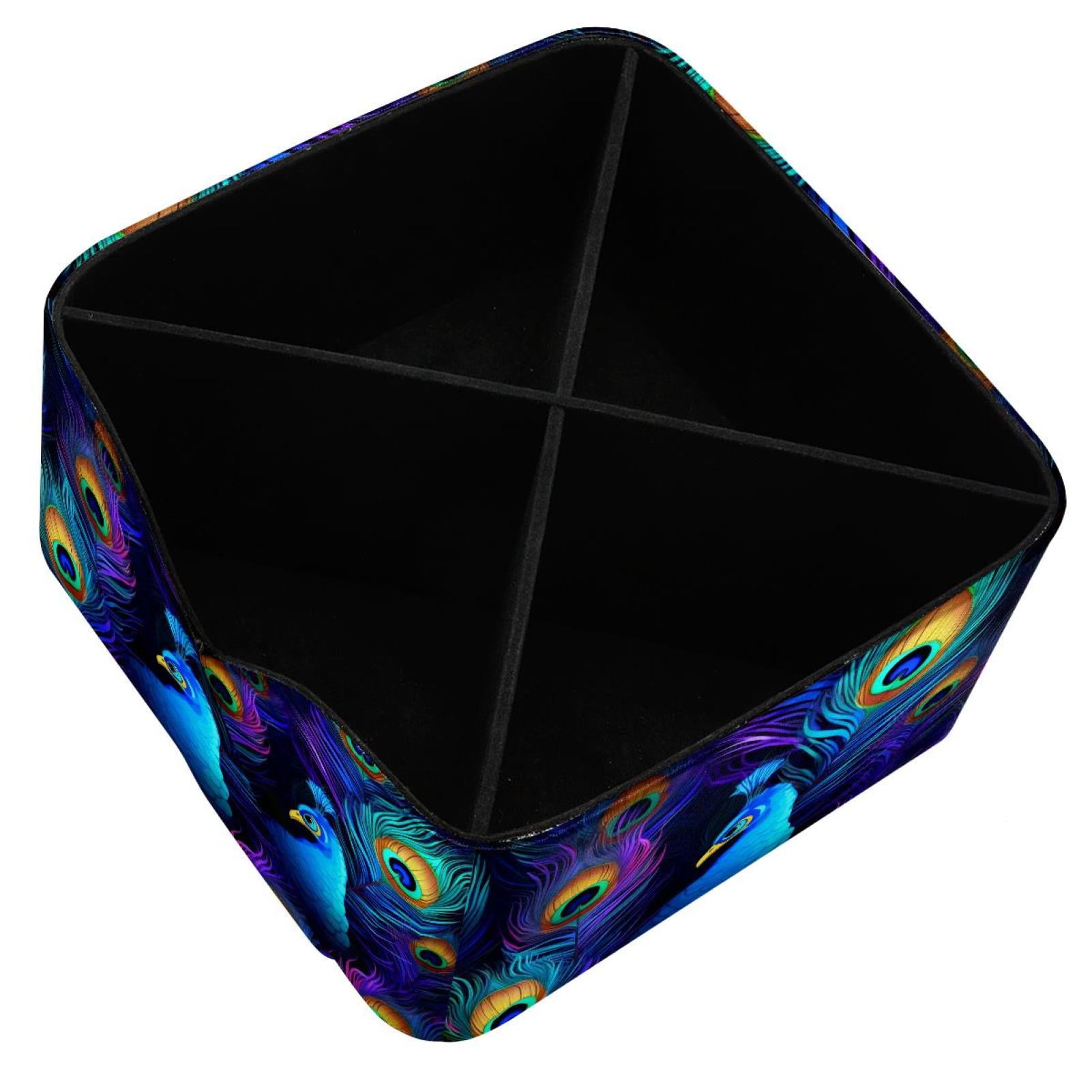 Square Brush Holder with 4 Compartments, Removable Dividers - Pencil ...