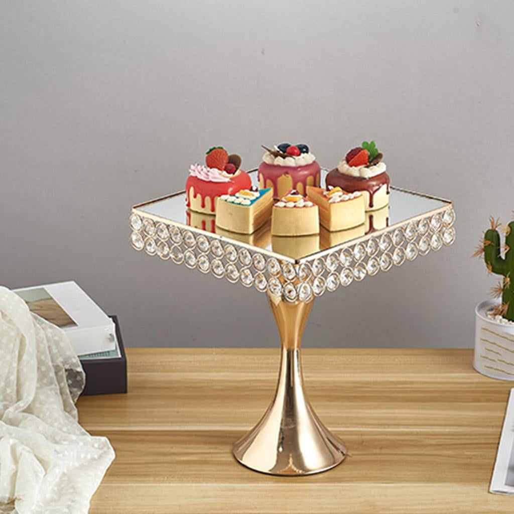 Square Cake Stand Display Pedestal Cupcake Dessert Pastry Candy Holder ...