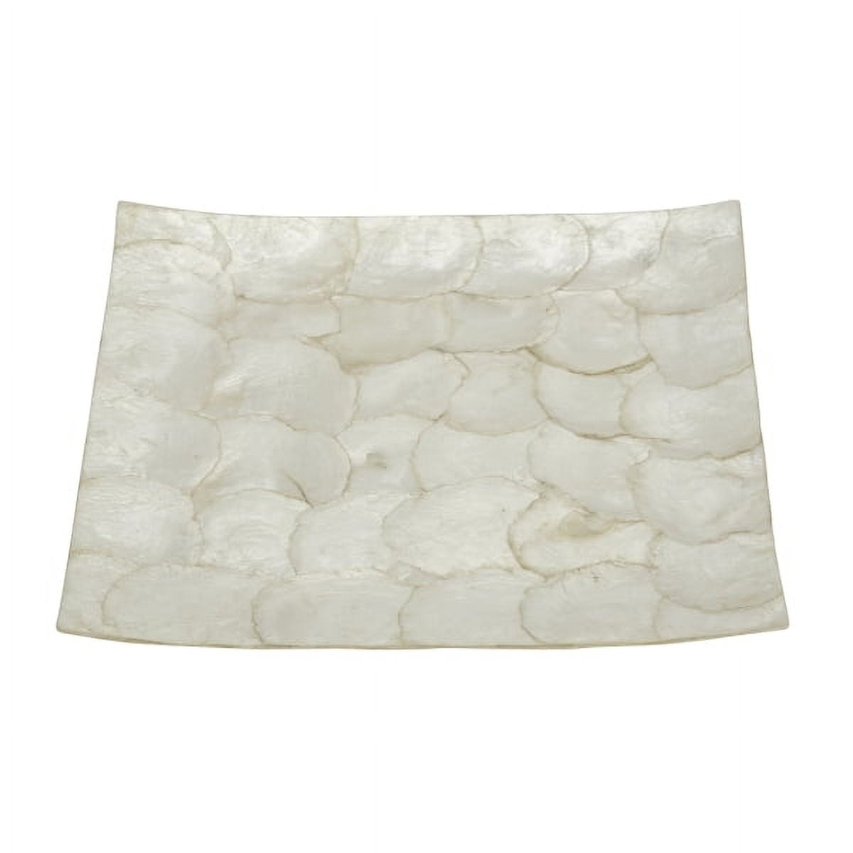 Square Capiz Shell Tray 11.8"x11.8"x1" Ivory - Walmart.com