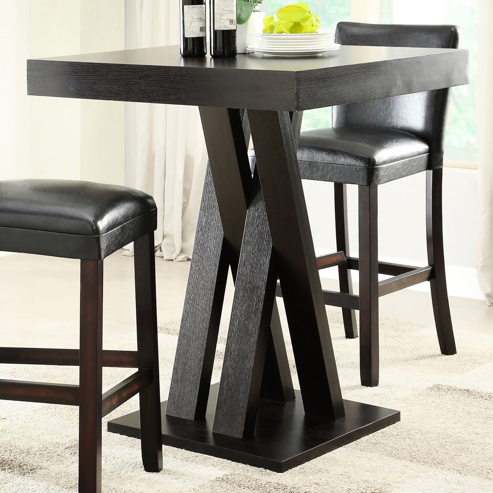 Square Cappuccino Bar Table | Bold Design for Living Room - Walmart.com