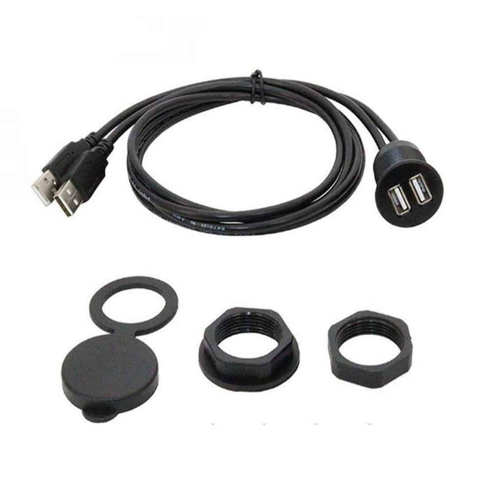 Square Car Dashboard Flush Mount USB 3.0 Male To Female Panel Extension ...