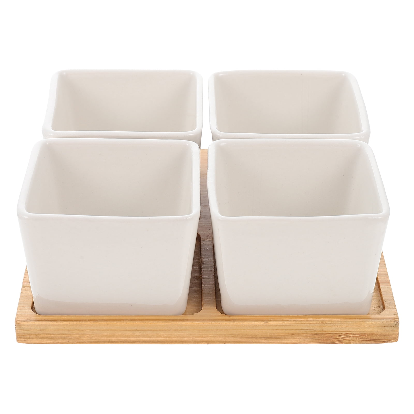 Square Ceramic Flowerpot Green Plant Creative White Pots Small ...