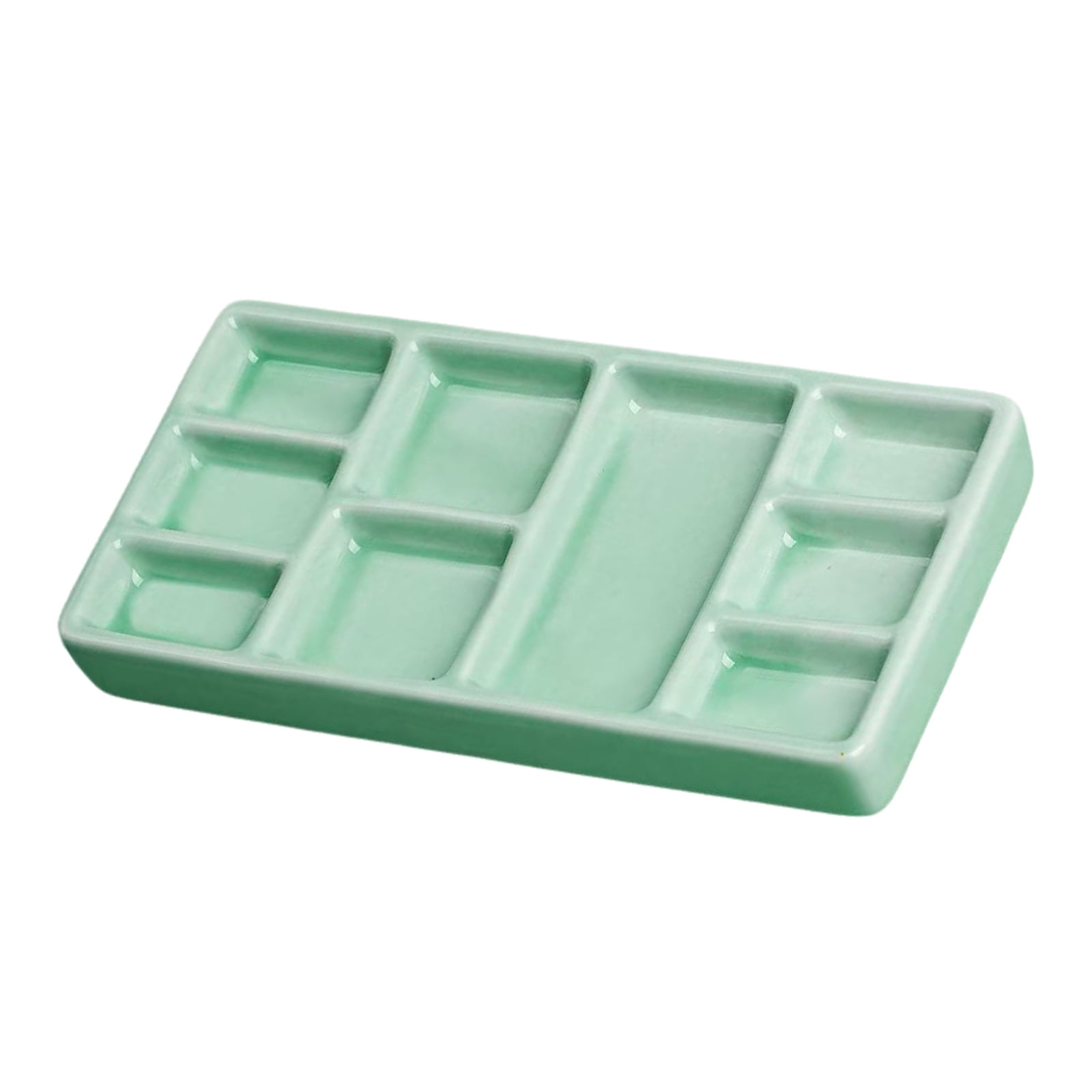 Square Ceramic Paint Palette 9 Wells Watercolor Oil Painting Palette ...
