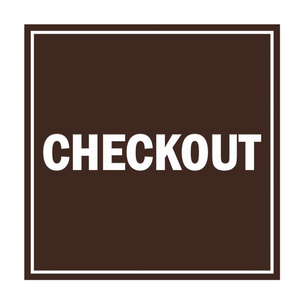 Square Checkout Sign (Dark Brown) - Large - Walmart.com