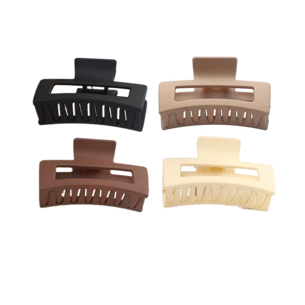 Square Claw Clips Matte Trendy Clips Retro Hair Claws Rectangle Hair ...