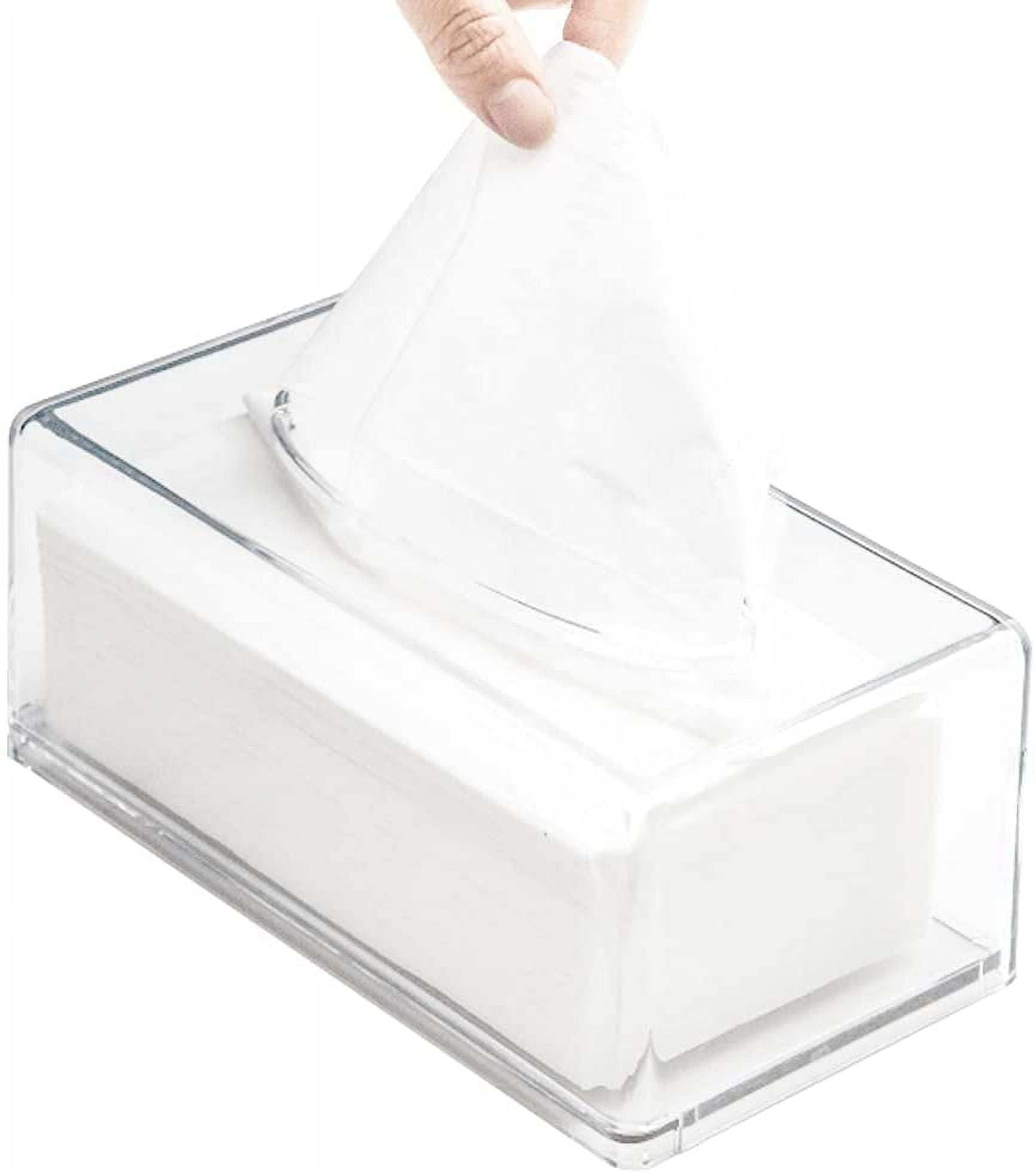 Square Clear Acrylic Tissue Box, Box Covers Rectangular, Bathroom ...