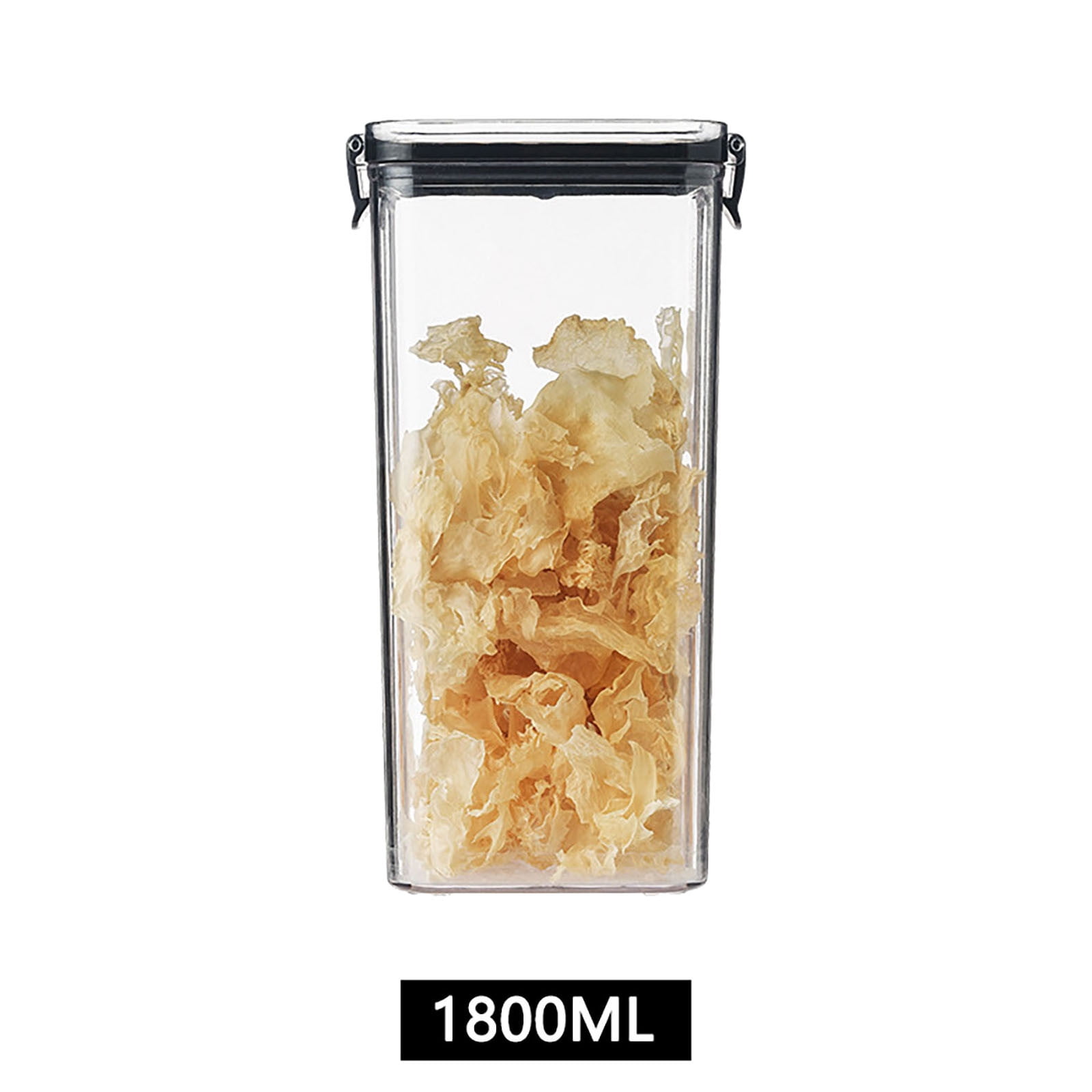Square Clear Airtight Jars To Keep Food Fresh, Jars To Store Cereal ...