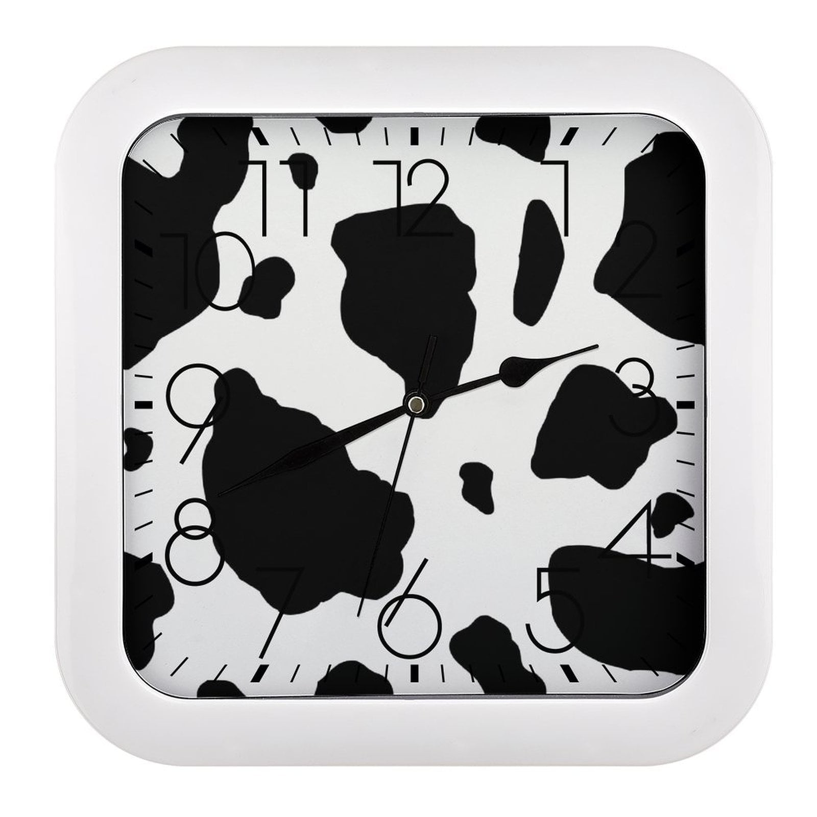 Square Clock 10.2in Easy To Hang Sweep Second Sound Light For Office ...
