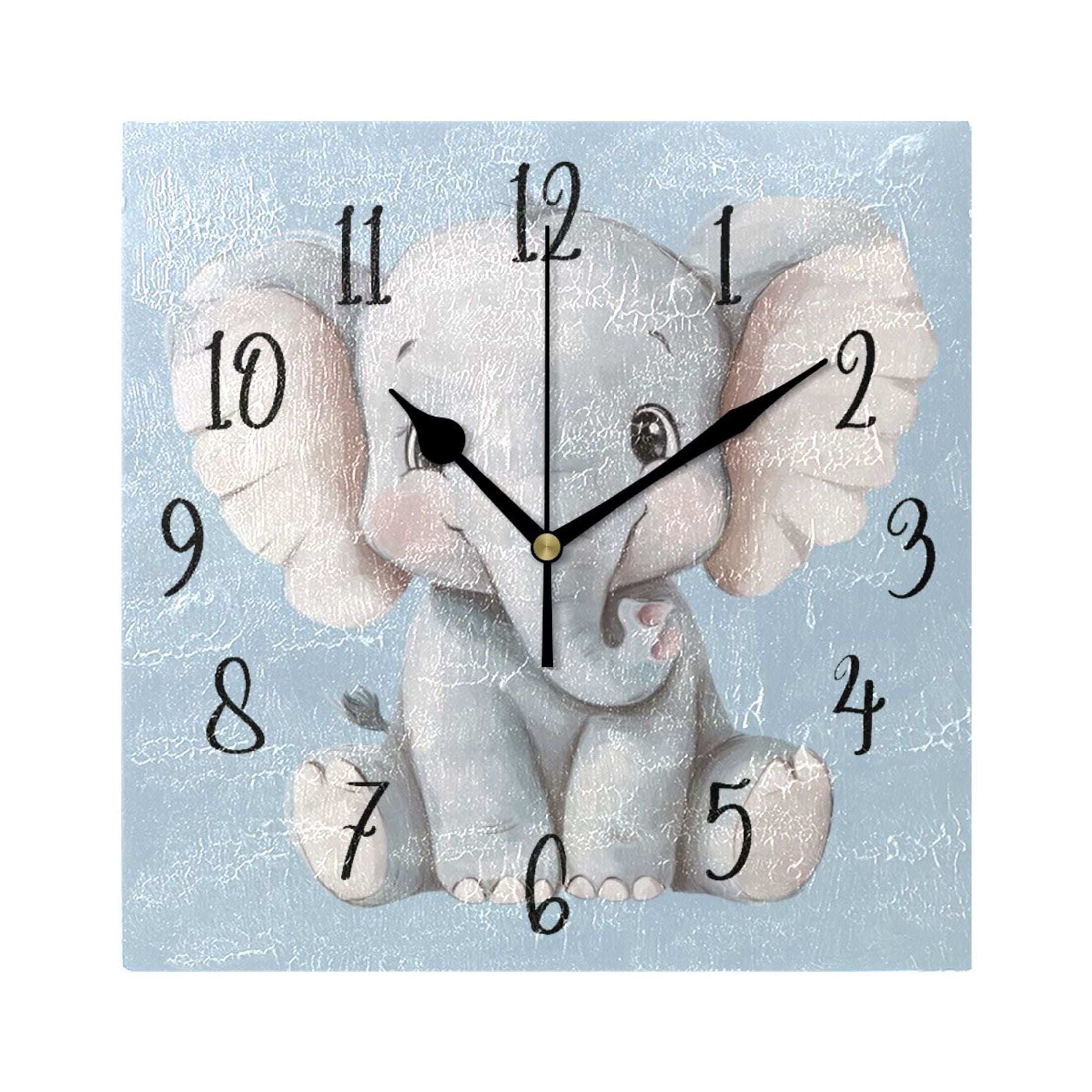 Square Clock Black Clock 7.78 *7.78 Inch Decorative Clock Creative ...