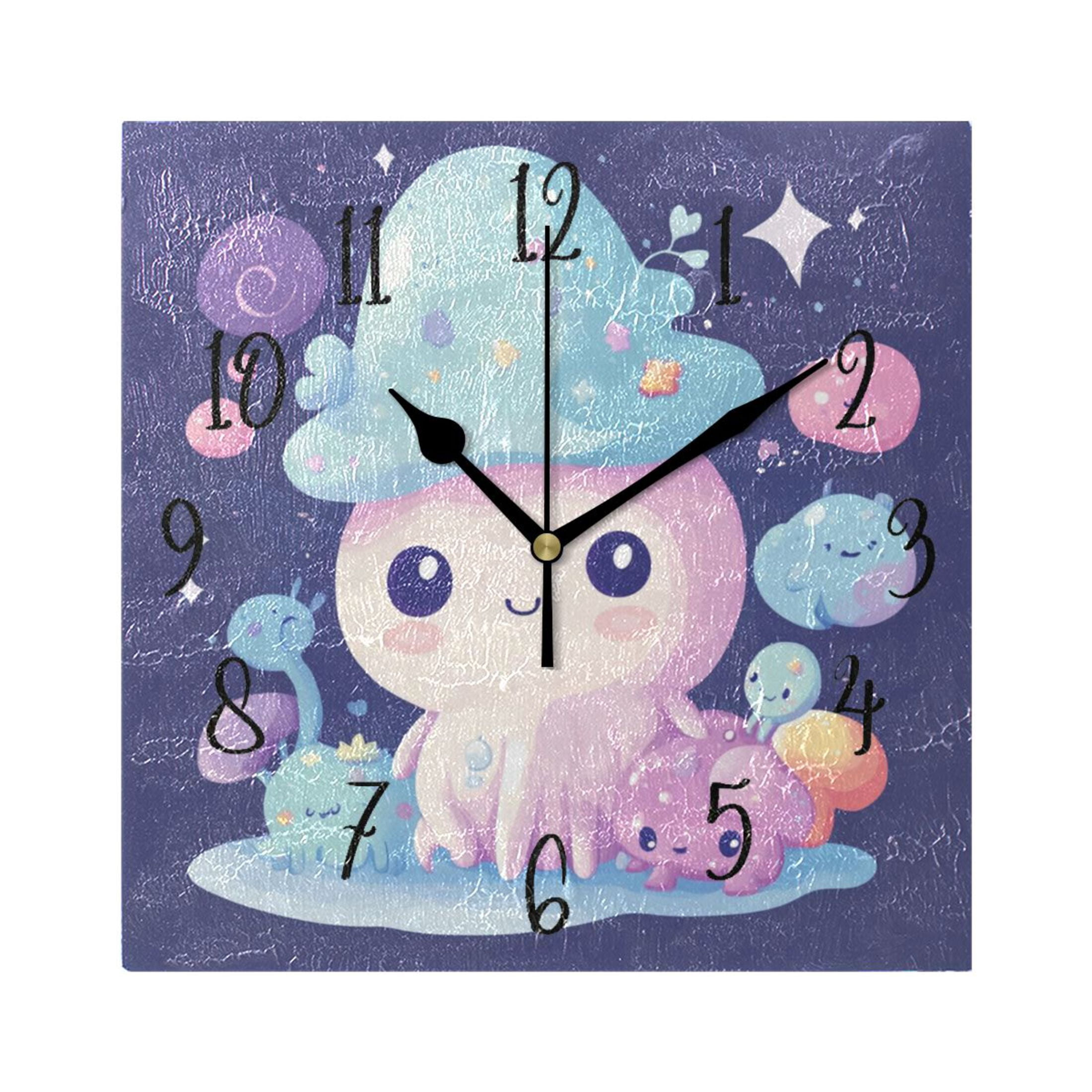Square Clock Black Clock 7.78 *7.78 Inch Decorative Clock Creative ...