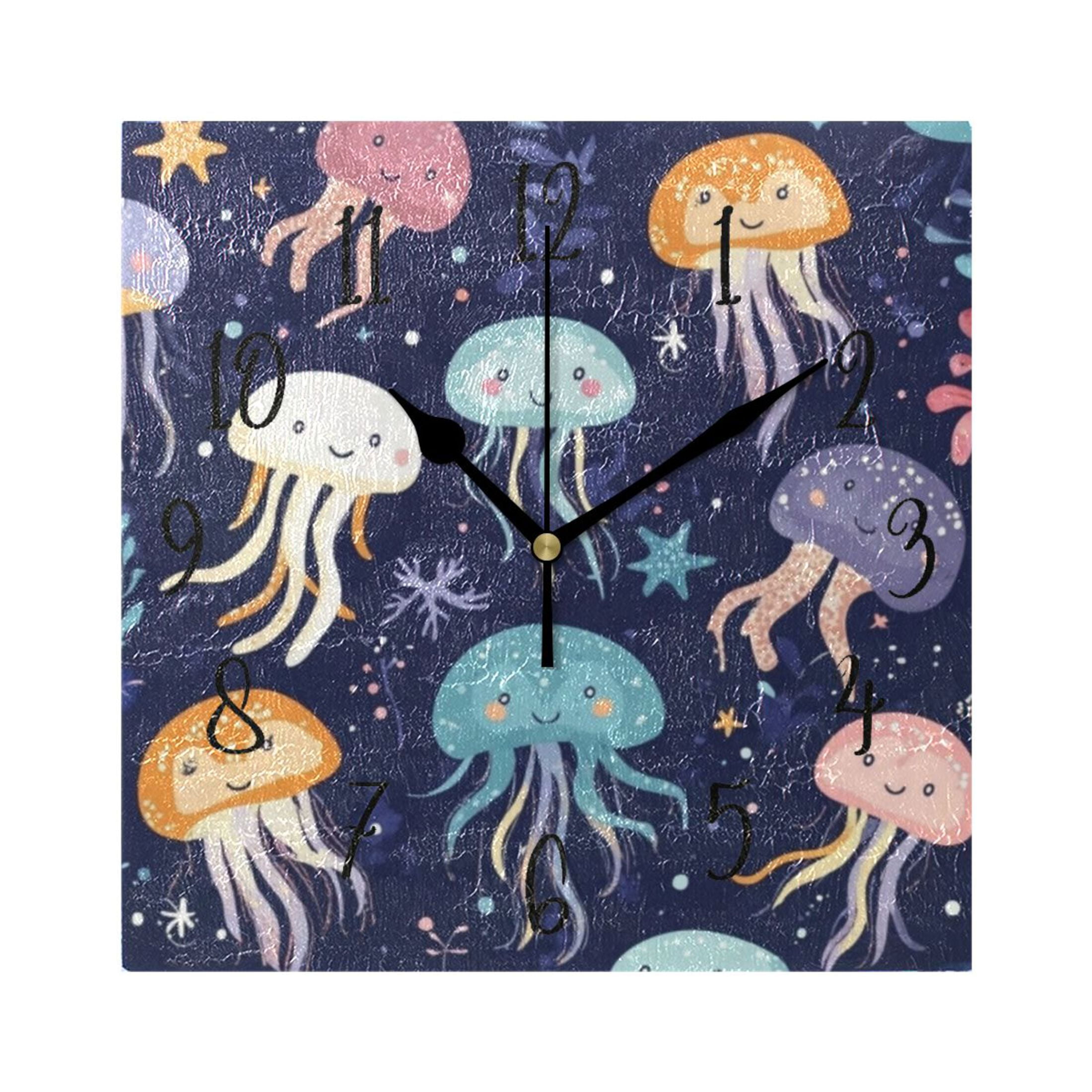 Square Clock Black Clock 7.78 *7.78 Inch Decorative Clock Creative ...