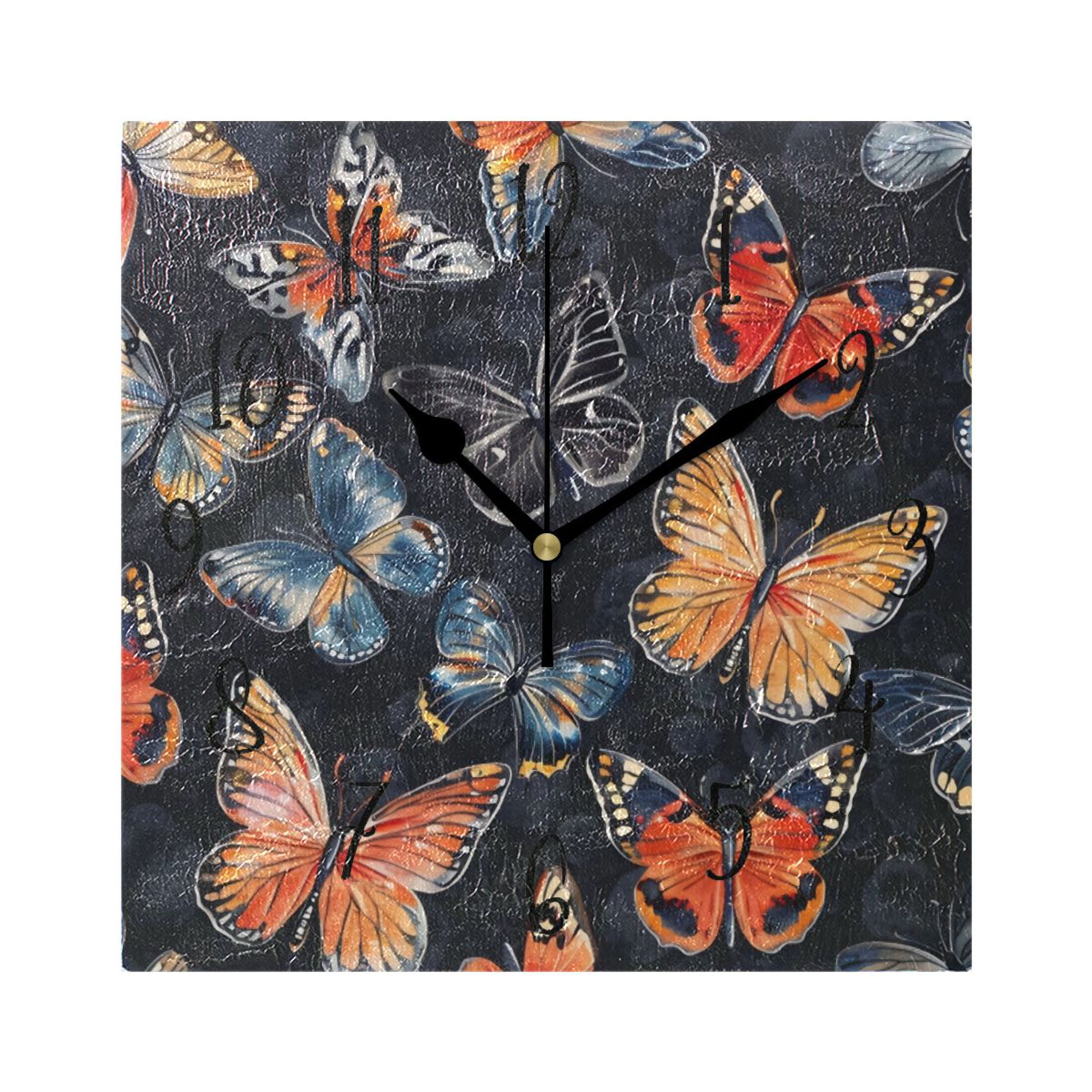 Square Clock Black Clock 7.78 *7.78 Inch Decorative Clock Creative ...