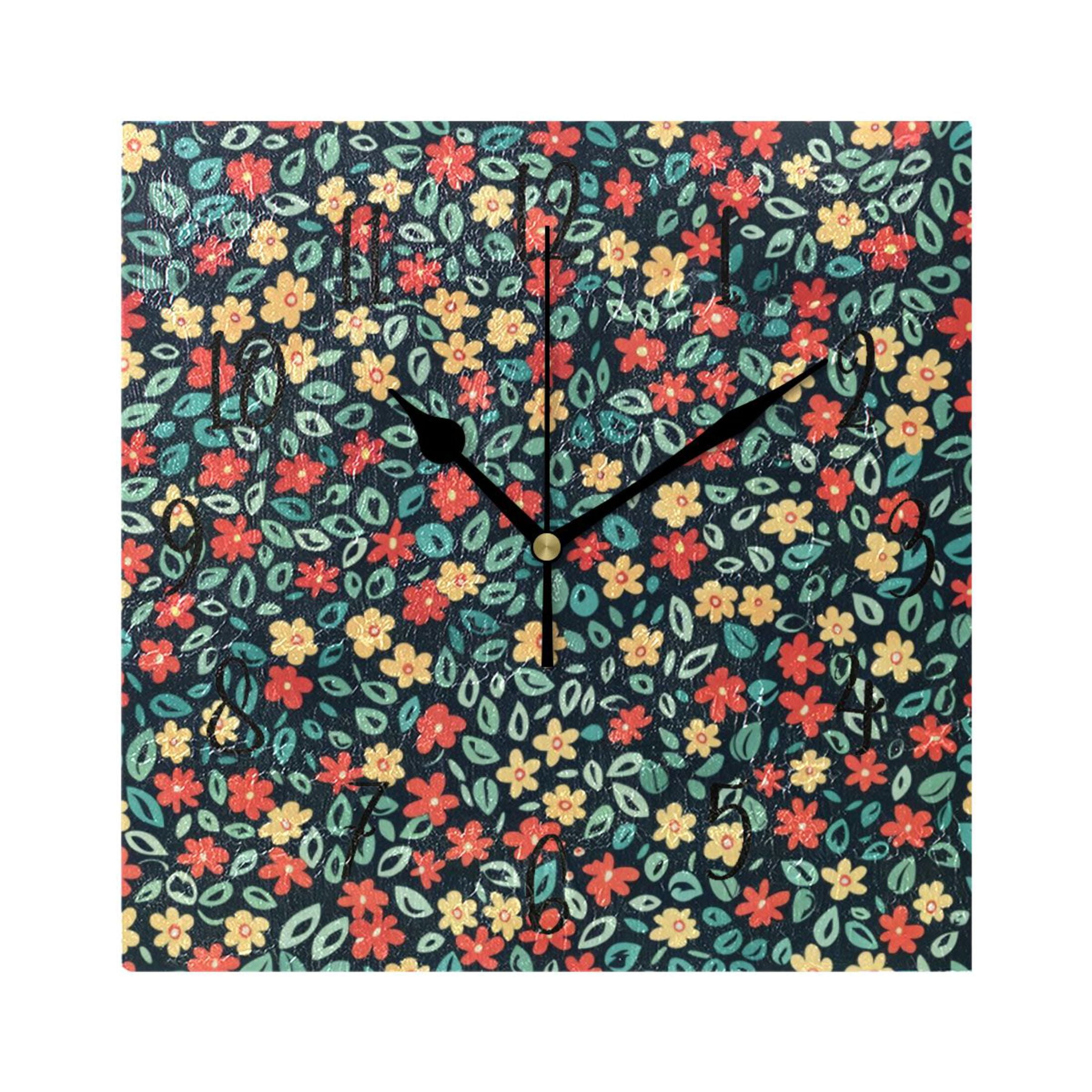 Square Clock Black Clock 7.78 *7.78 Inch Decorative Clock Creative ...