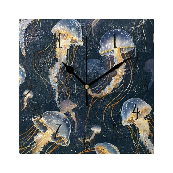 Square Clock Black Clock 7.78 *7.78 Inch Decorative Clock Creative ...