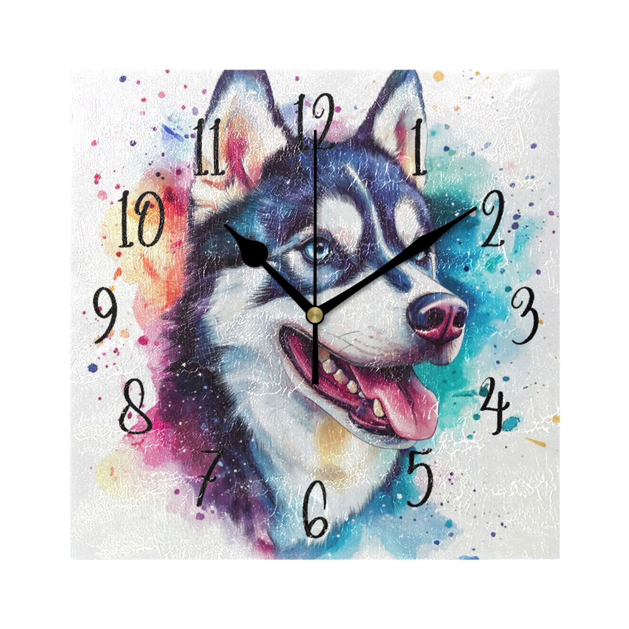 Square Clock Black Clock 7.78 *7.78 Inch Decorative Clock Creative ...