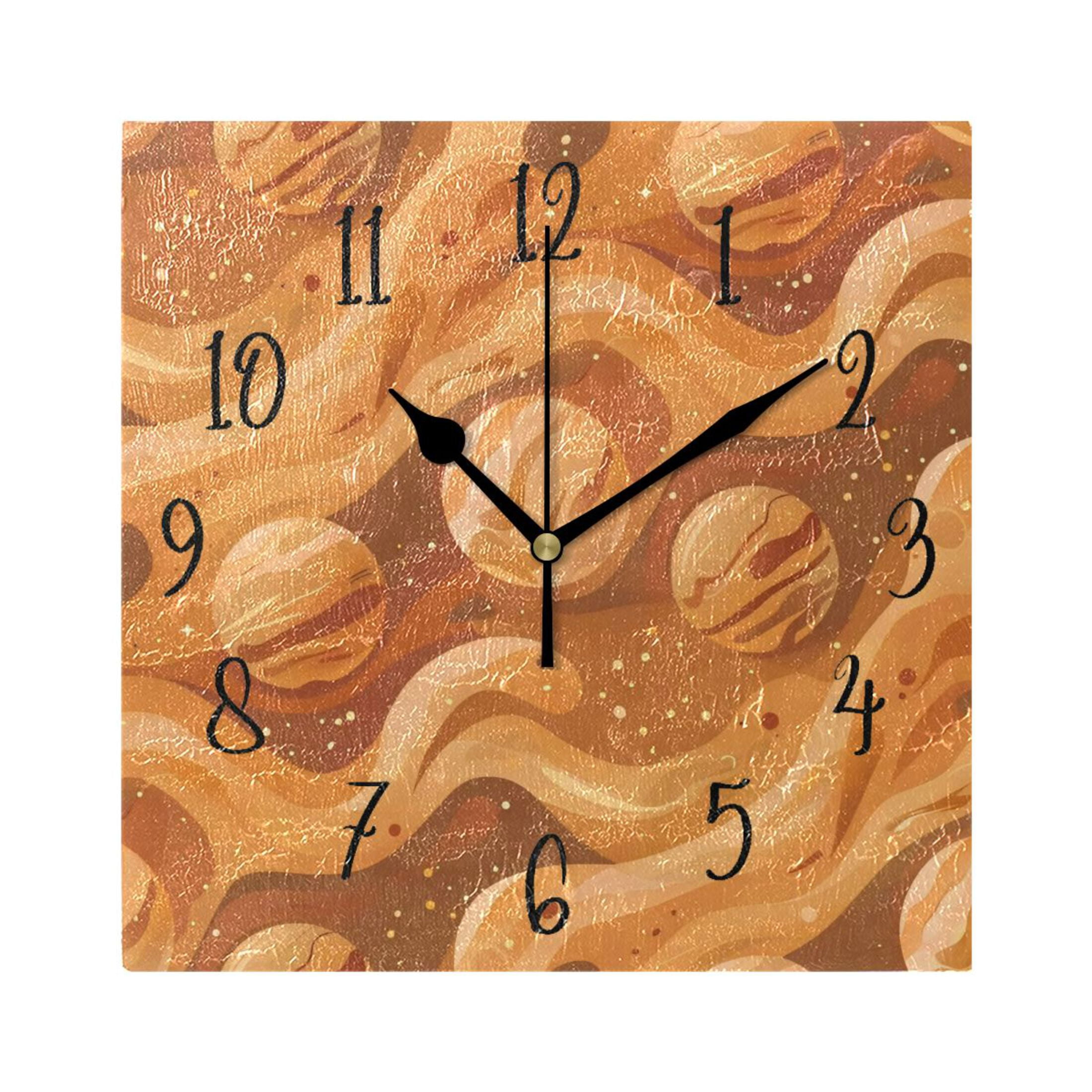 Square Clock Black Clock 7.78 *7.78 Inch Decorative Clock Creative ...