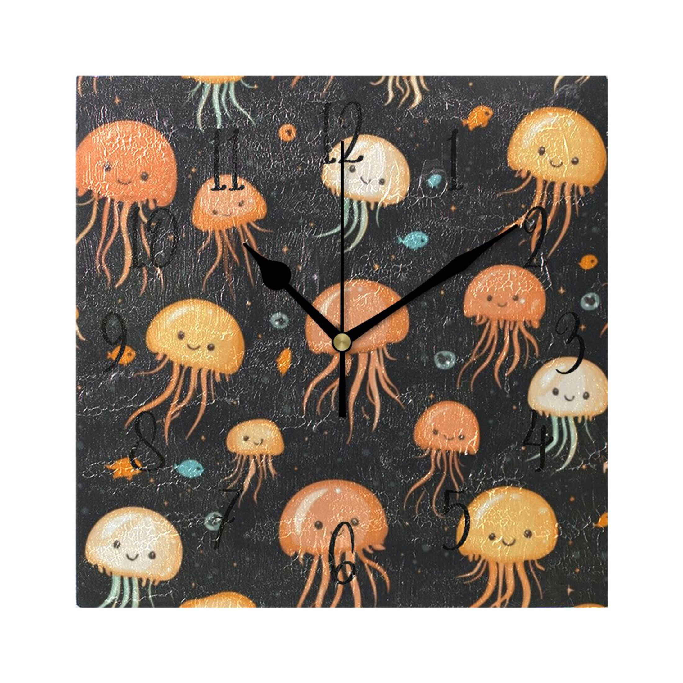 Square Clock Gold Clock 7.78 *7.78 Inch Decorative Clock Creative Clock ...