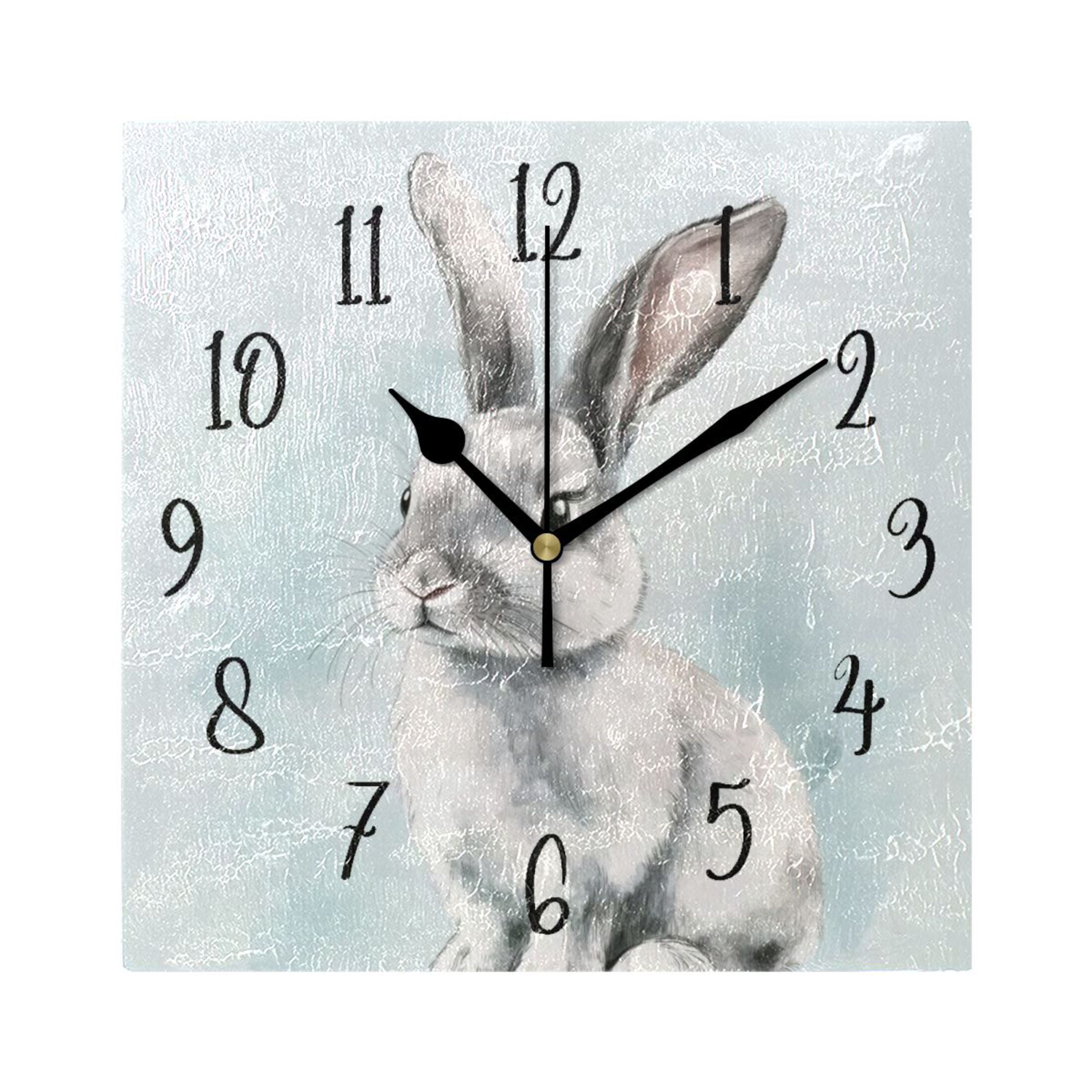 Square Clock Gold Clock 7.78 *7.78 Inch Decorative Clock Creative Clock ...