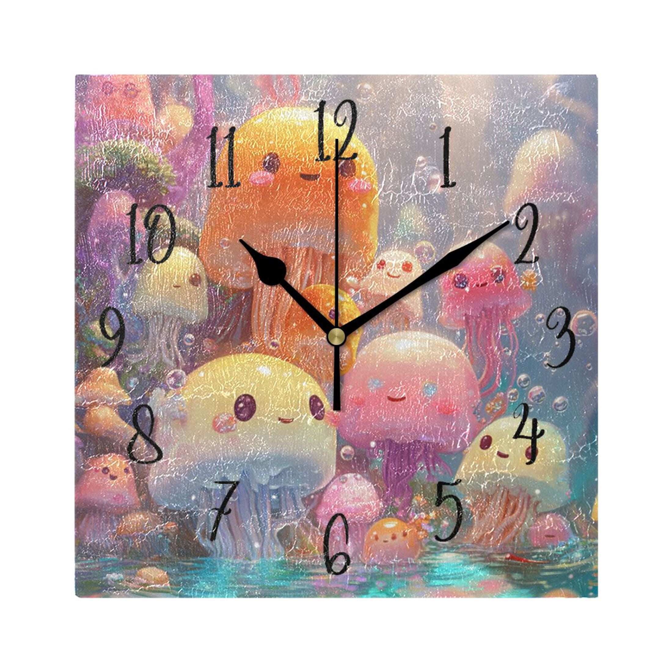 Square Clock Gold Clock 7.78 *7.78 Inch Decorative Clock Creative Clock ...