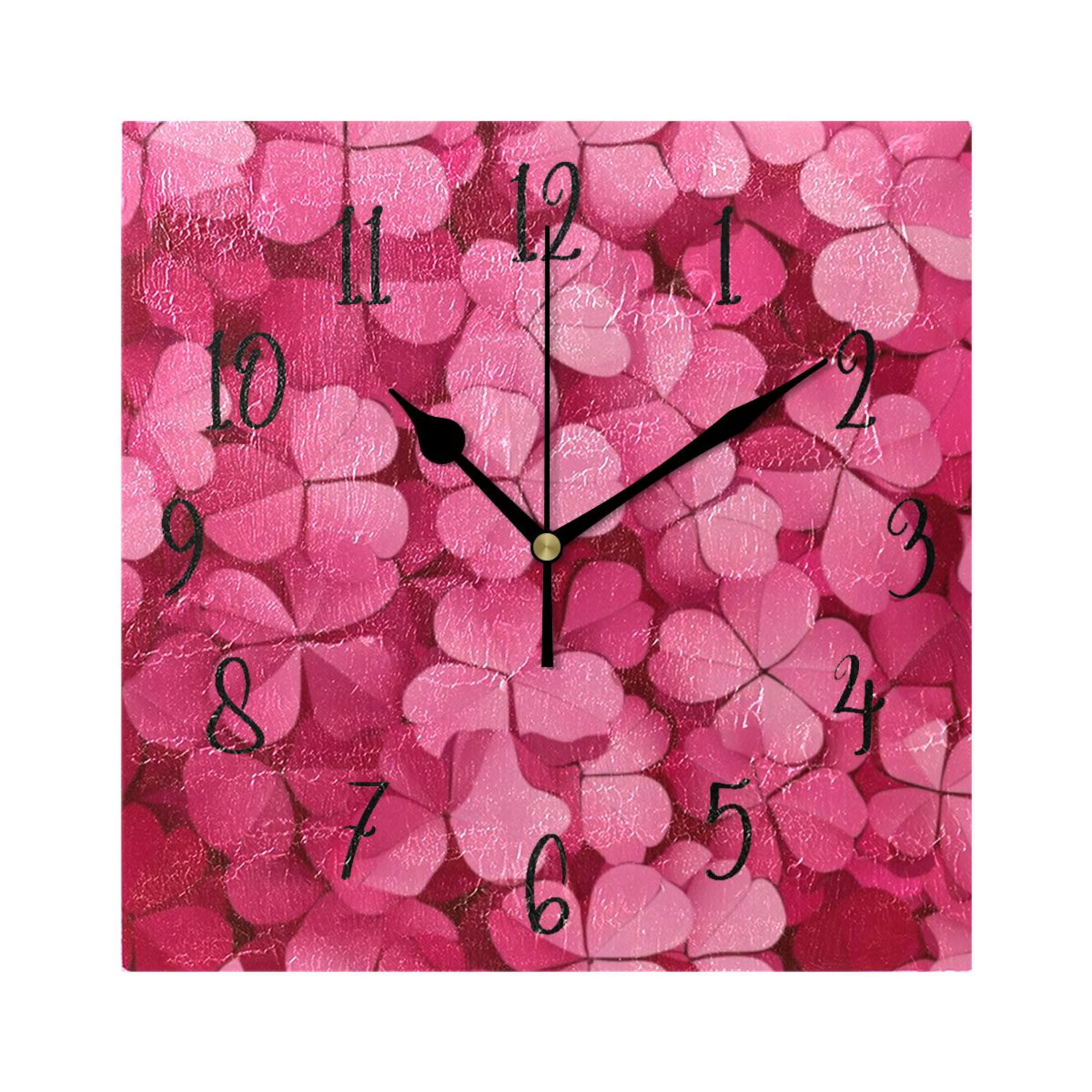 Square Clock Gold Clock 7.78 *7.78 Inch Decorative Clock Creative Clock ...