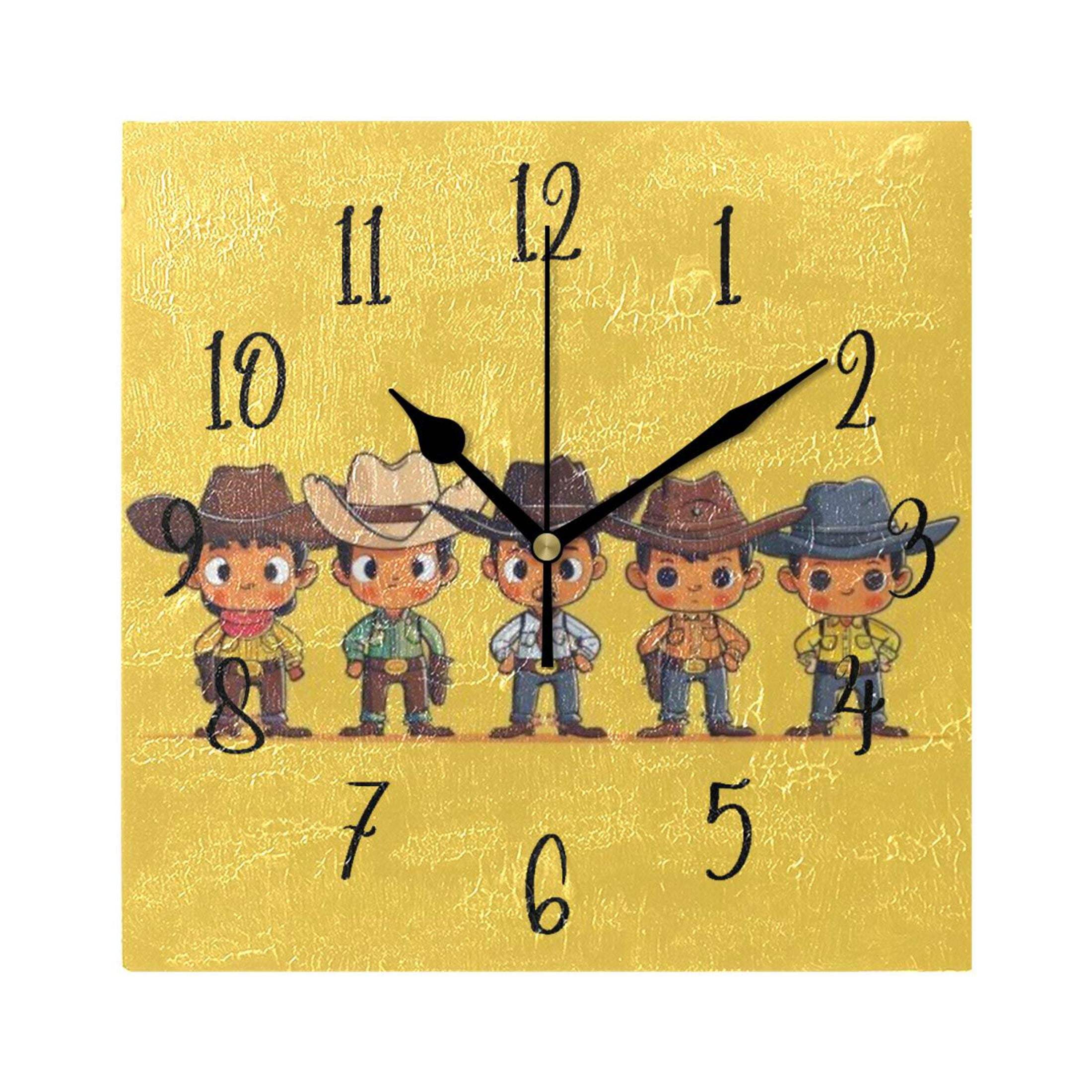 Square Clock Gold Clock 7.78 *7.78 Inch Decorative Clock Creative Clock ...