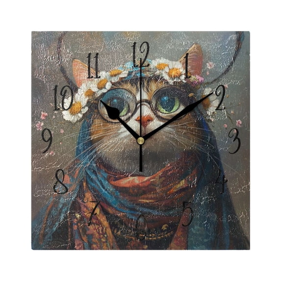 Square Clock Gold Clock 7.78 *7.78 Inch Decorative Clock Creative Clock ...