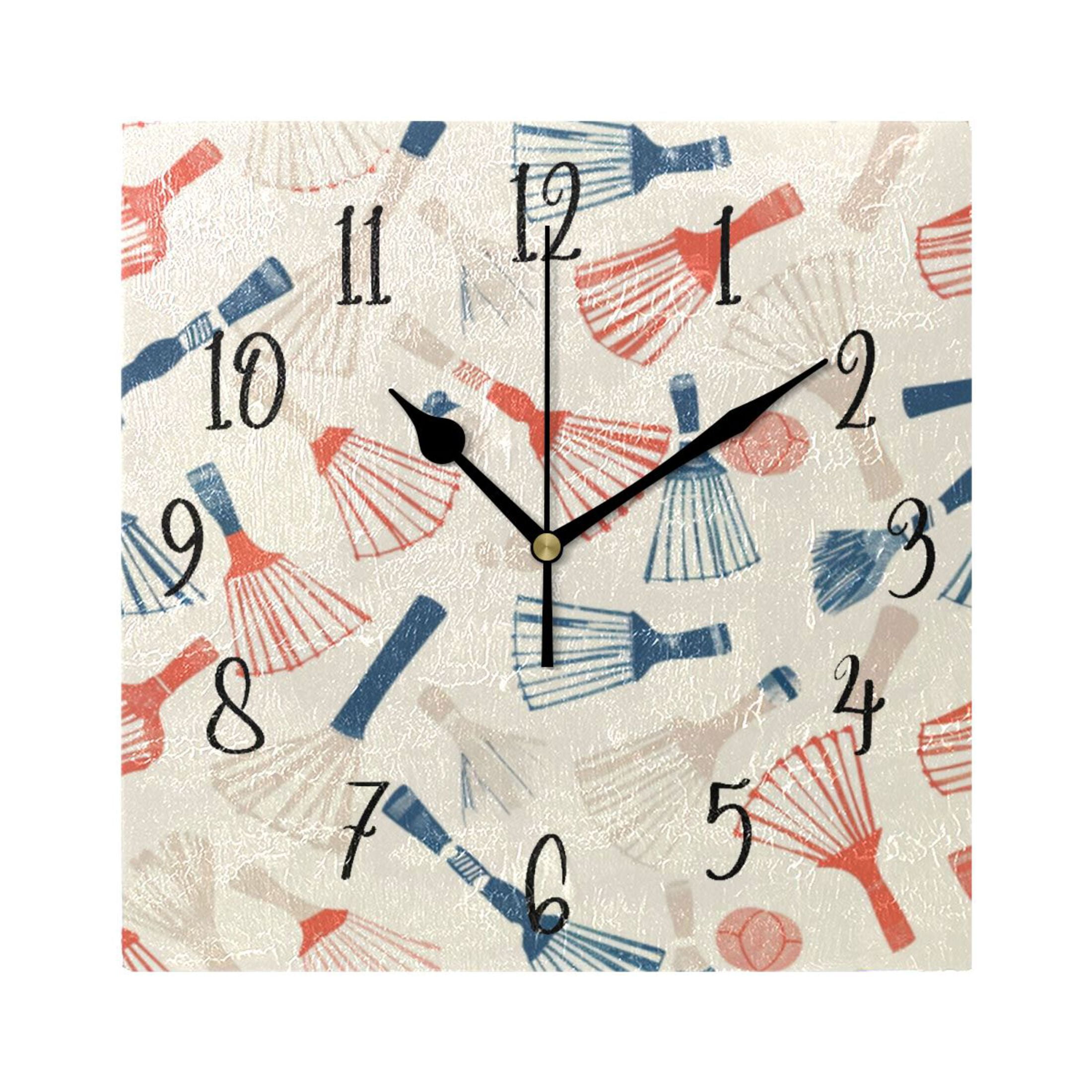 Square Clock Gold Clock 7.78 *7.78 Inch Decorative Clock Creative Clock ...