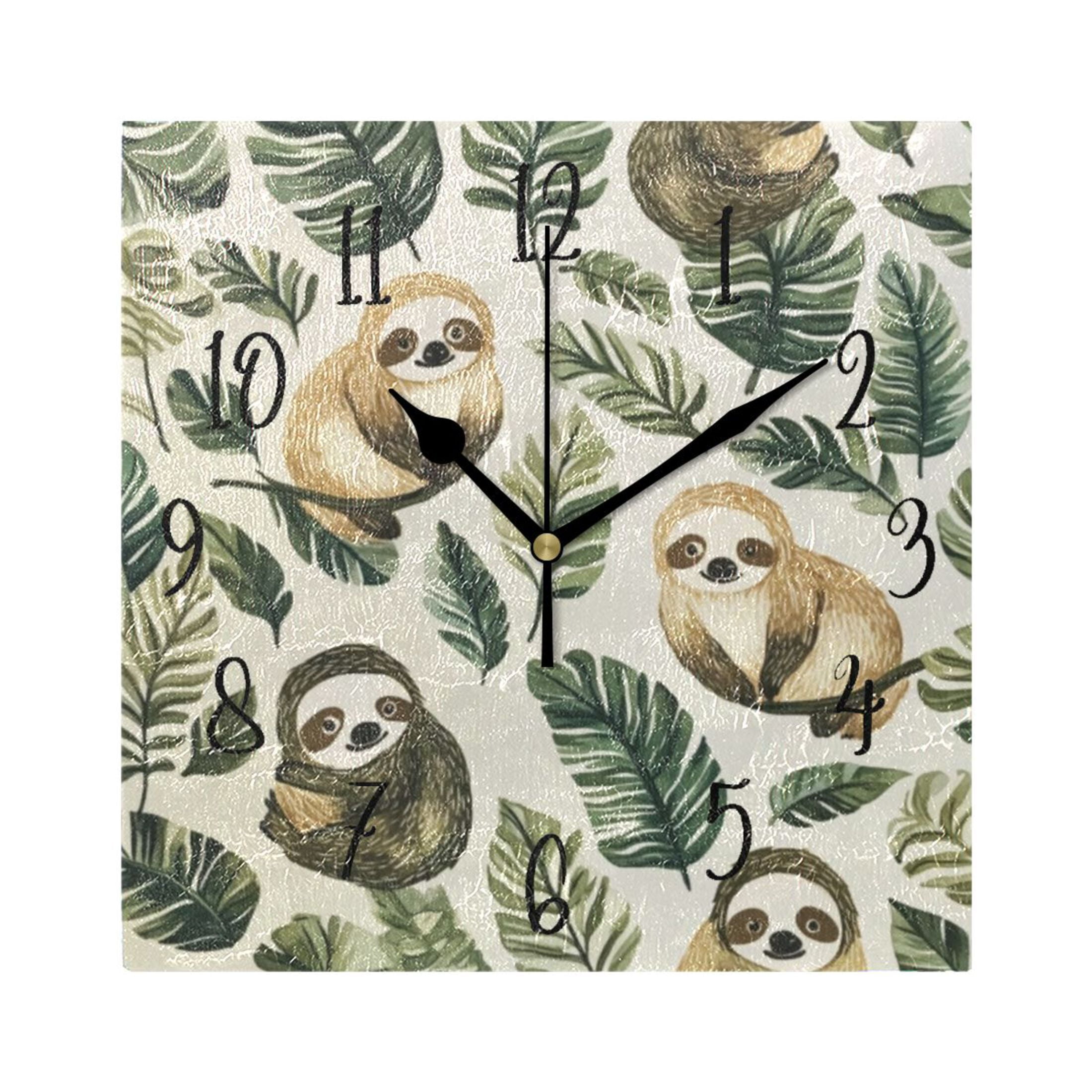 Square Clock Gold Clock 7.78 *7.78 Inch Decorative Clock Creative Clock ...