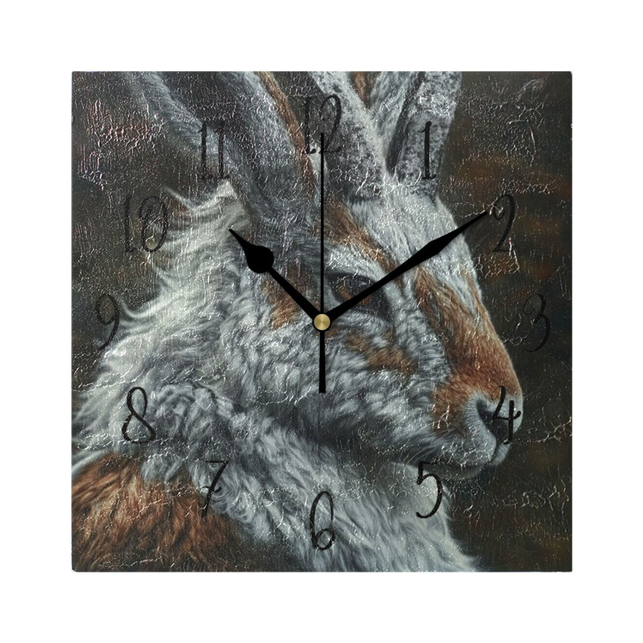 Square Clock Gold Clock 7.78 *7.78 Inch Decorative Clock Creative Clock ...