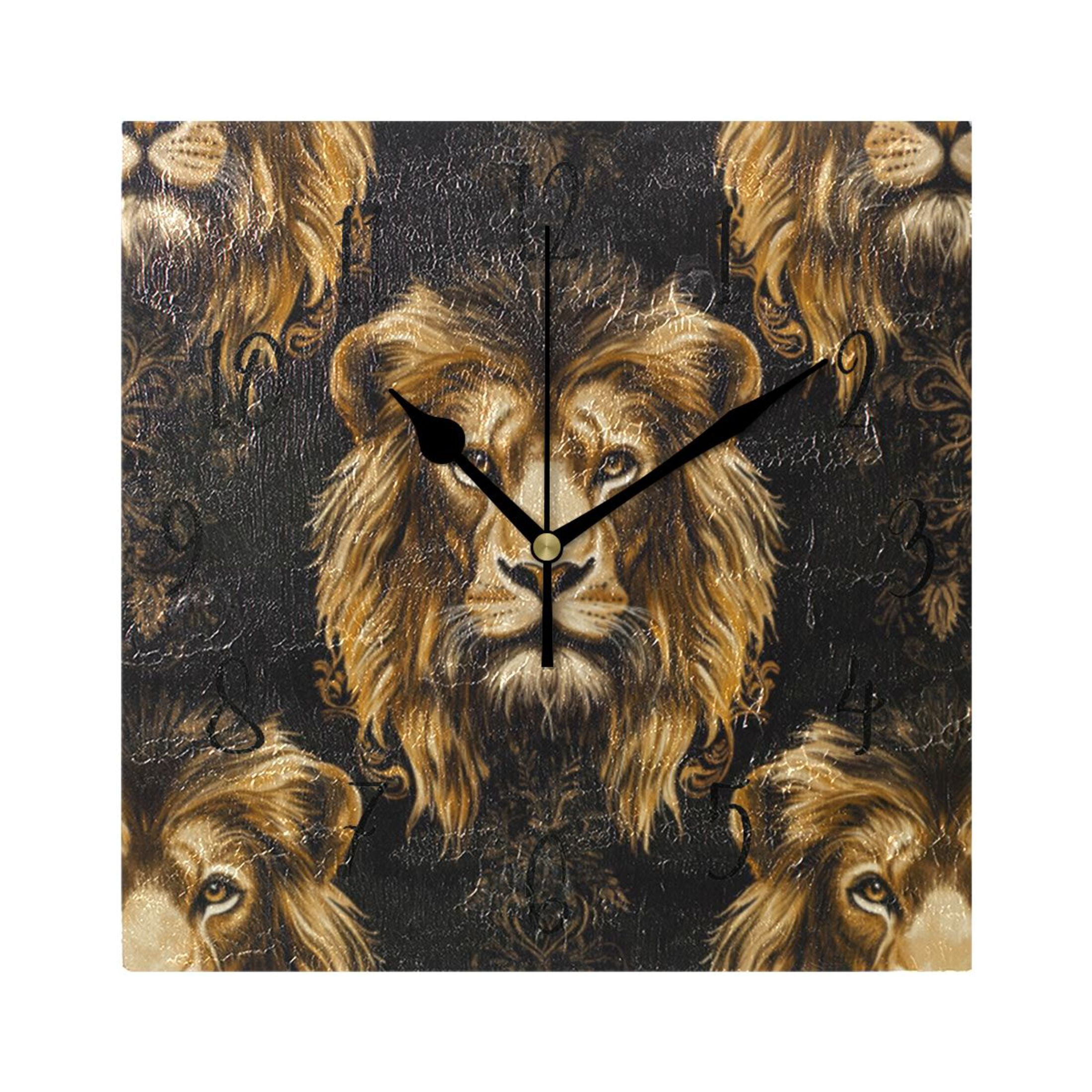 Square Clock Gold Clock 7.78 *7.78 Inch Decorative Clock Creative Clock ...