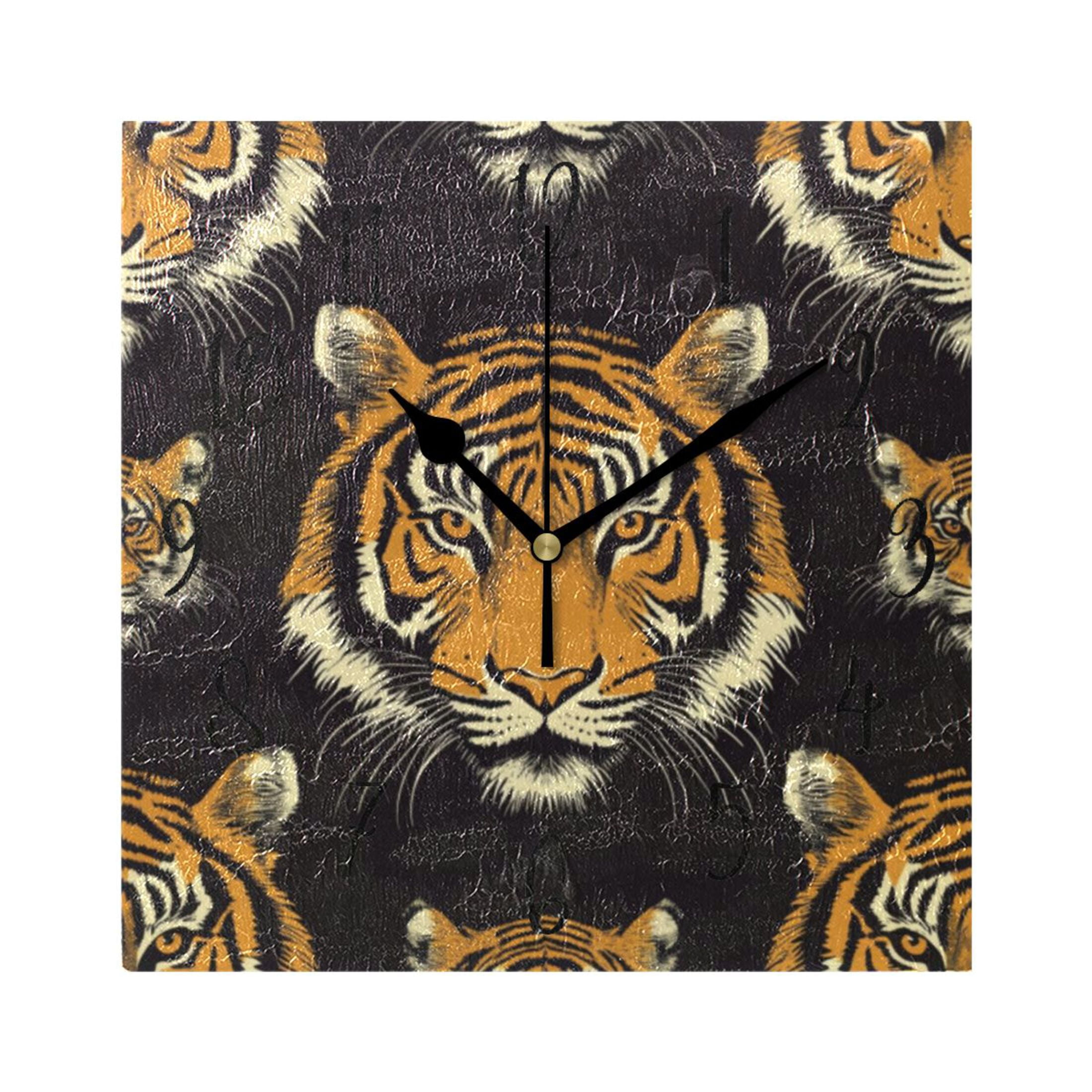 Square Clock Gold Clock 7.78 *7.78 Inch Decorative Clock Creative Clock ...