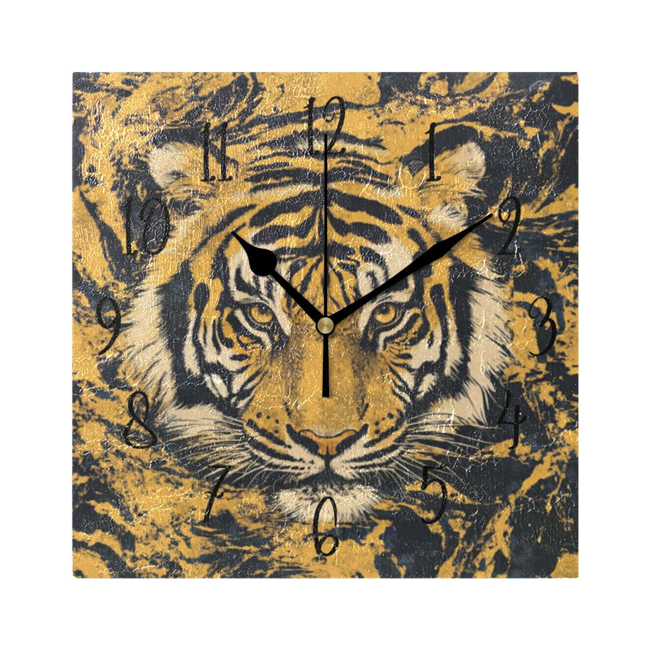 Square Clock Gold Clock 7.78 *7.78 Inch Decorative Clock Creative Clock ...