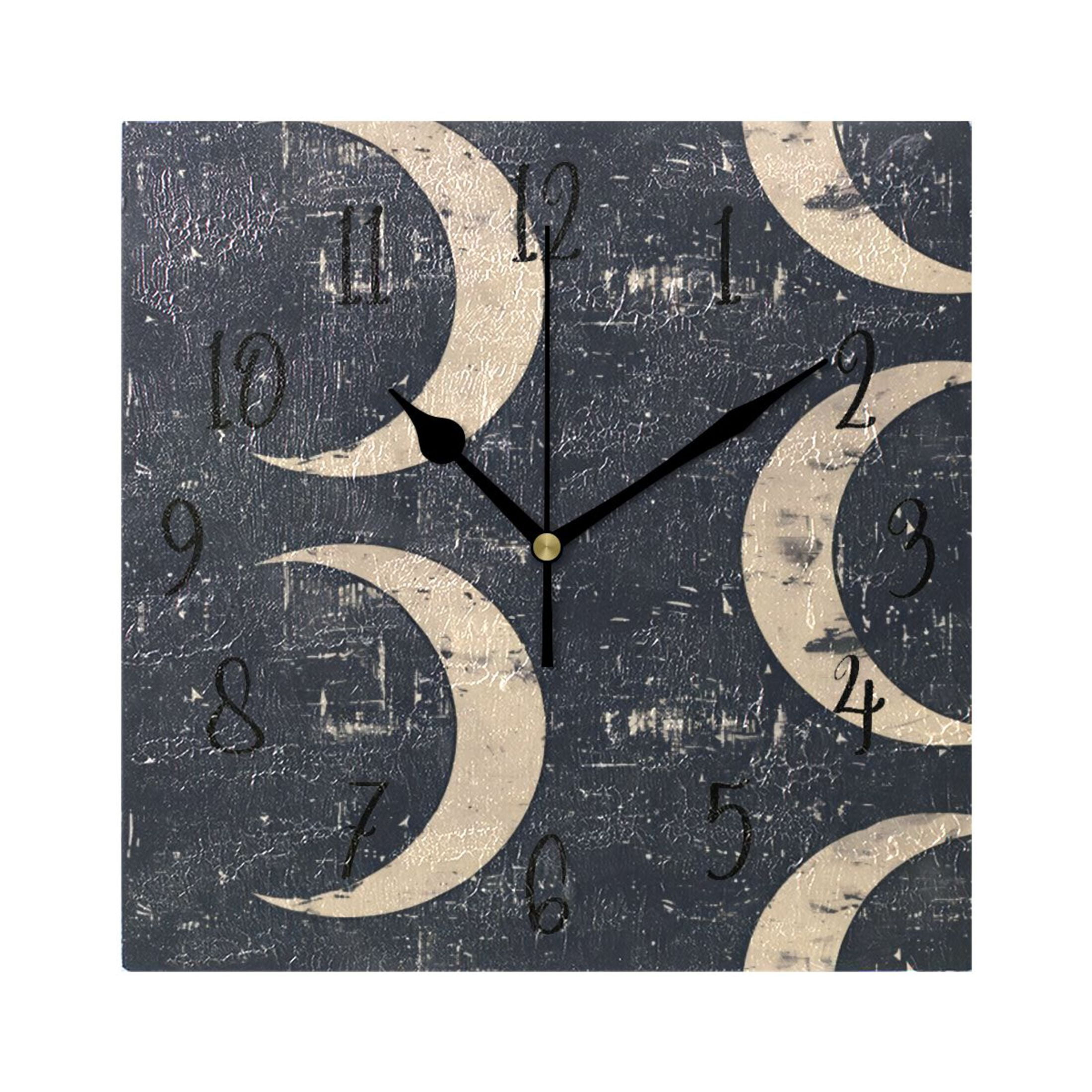 Square Clock Gold Clock 7.78 *7.78 Inch Decorative Clock Creative Clock Dual-Purpose Clock Wall ...