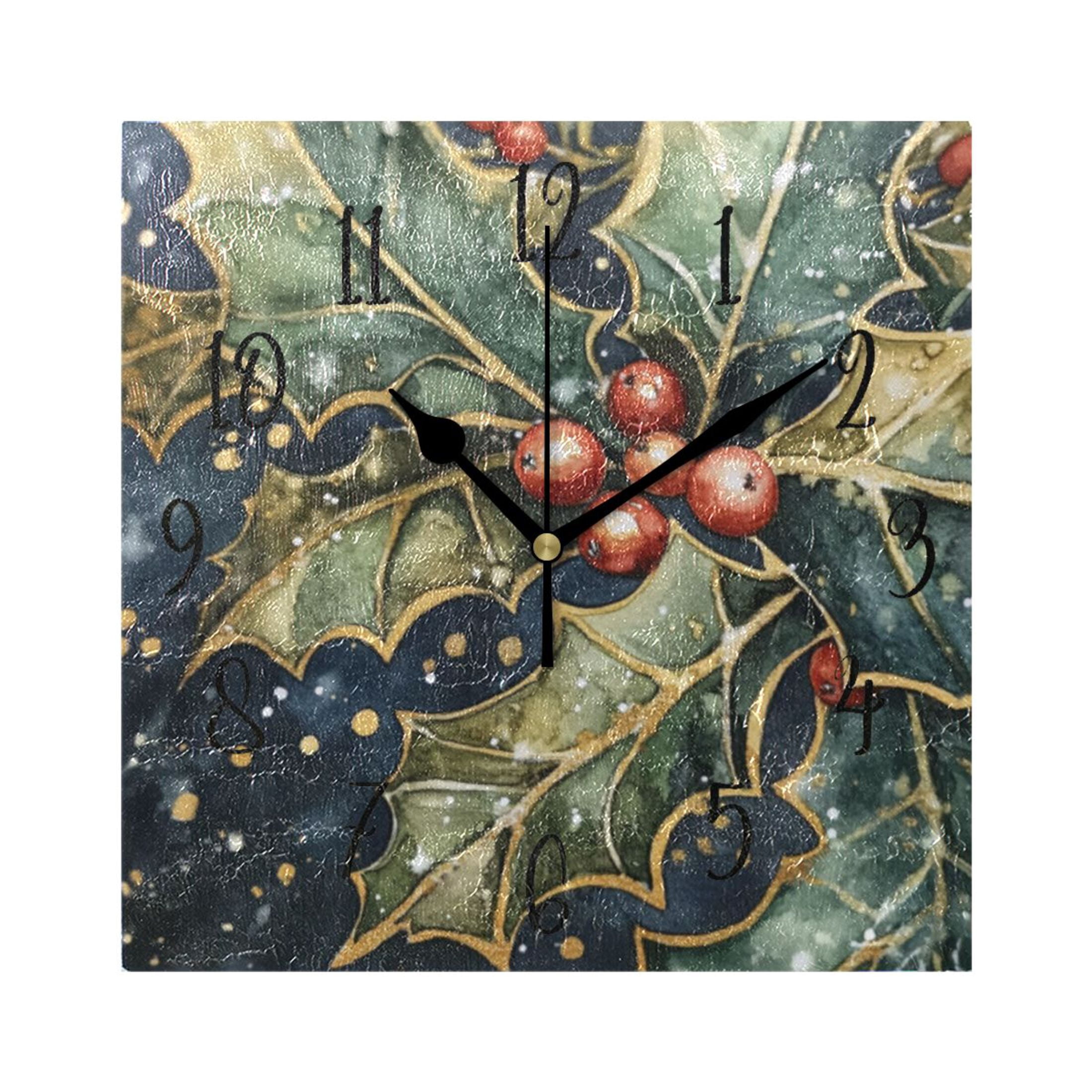 Square Clock Gold Clock 7.78 *7.78 Inch Decorative Clock Creative Clock ...